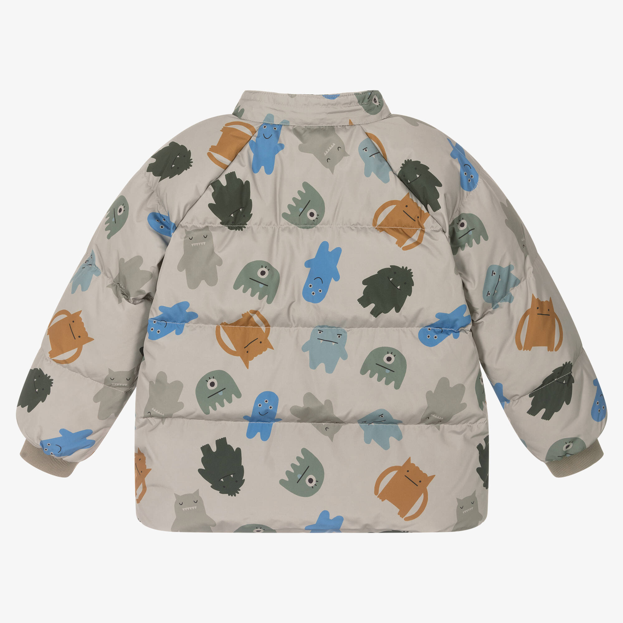 Liewood - Boys Beige Monster Puffer Jacket | Childrensalon Outlet