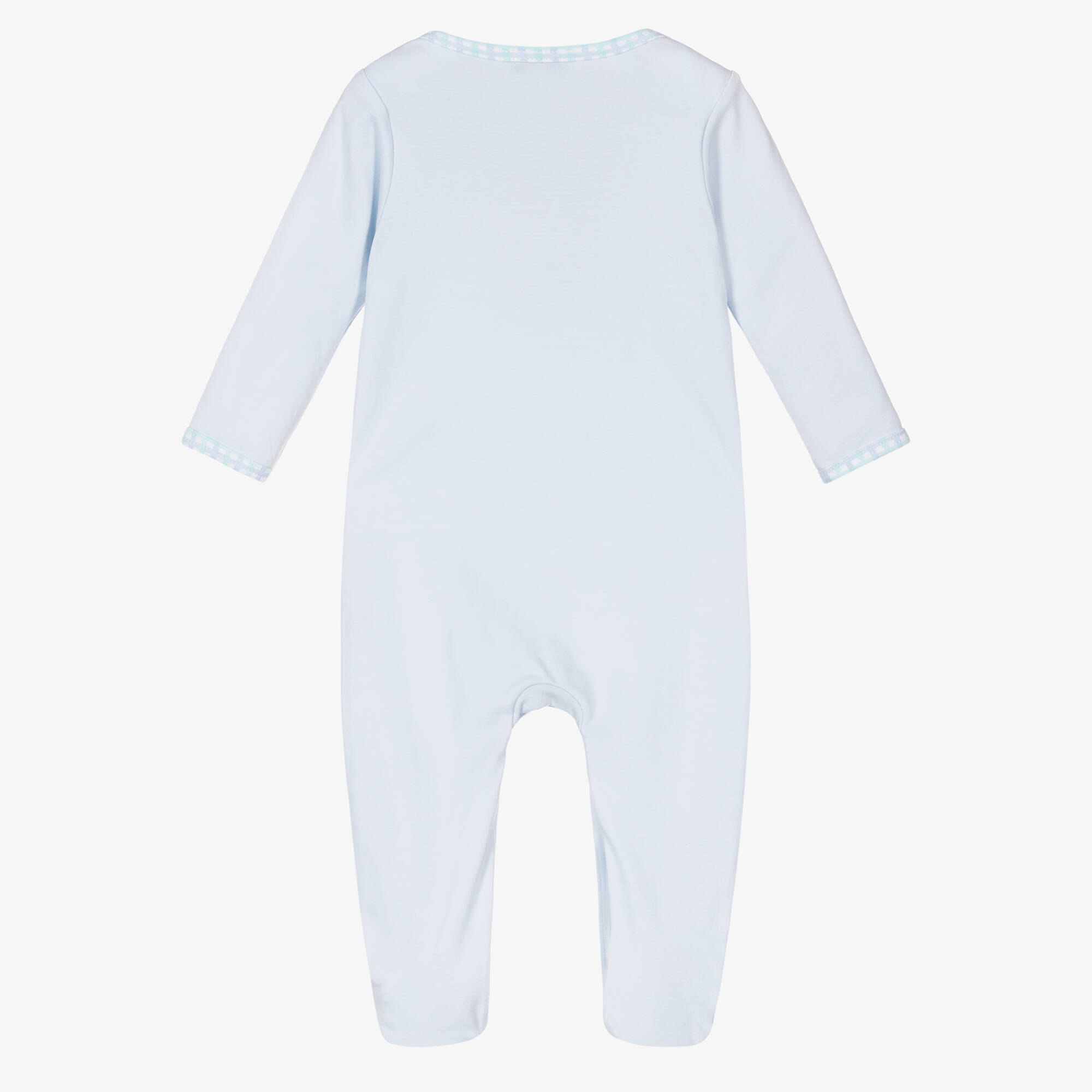 Magnolia Baby - Blue Cotton Bunny Babygrow | Childrensalon Outlet