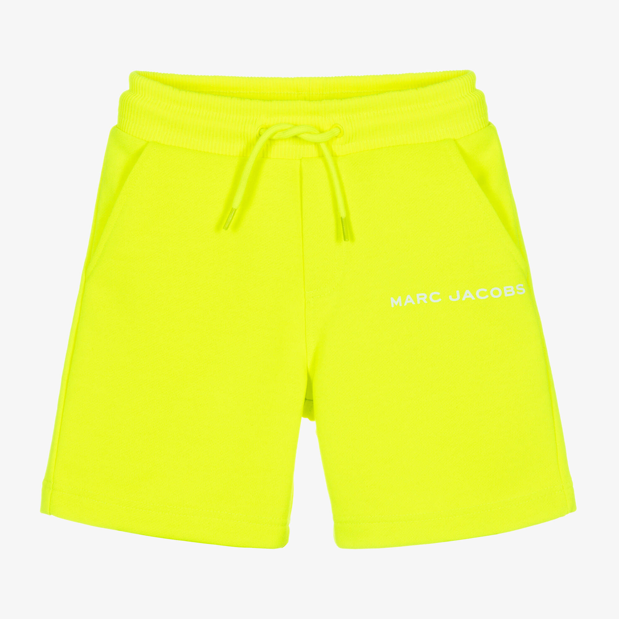 MARC JACOBS - Neon Yellow Cotton Logo Shorts | Childrensalon Outlet