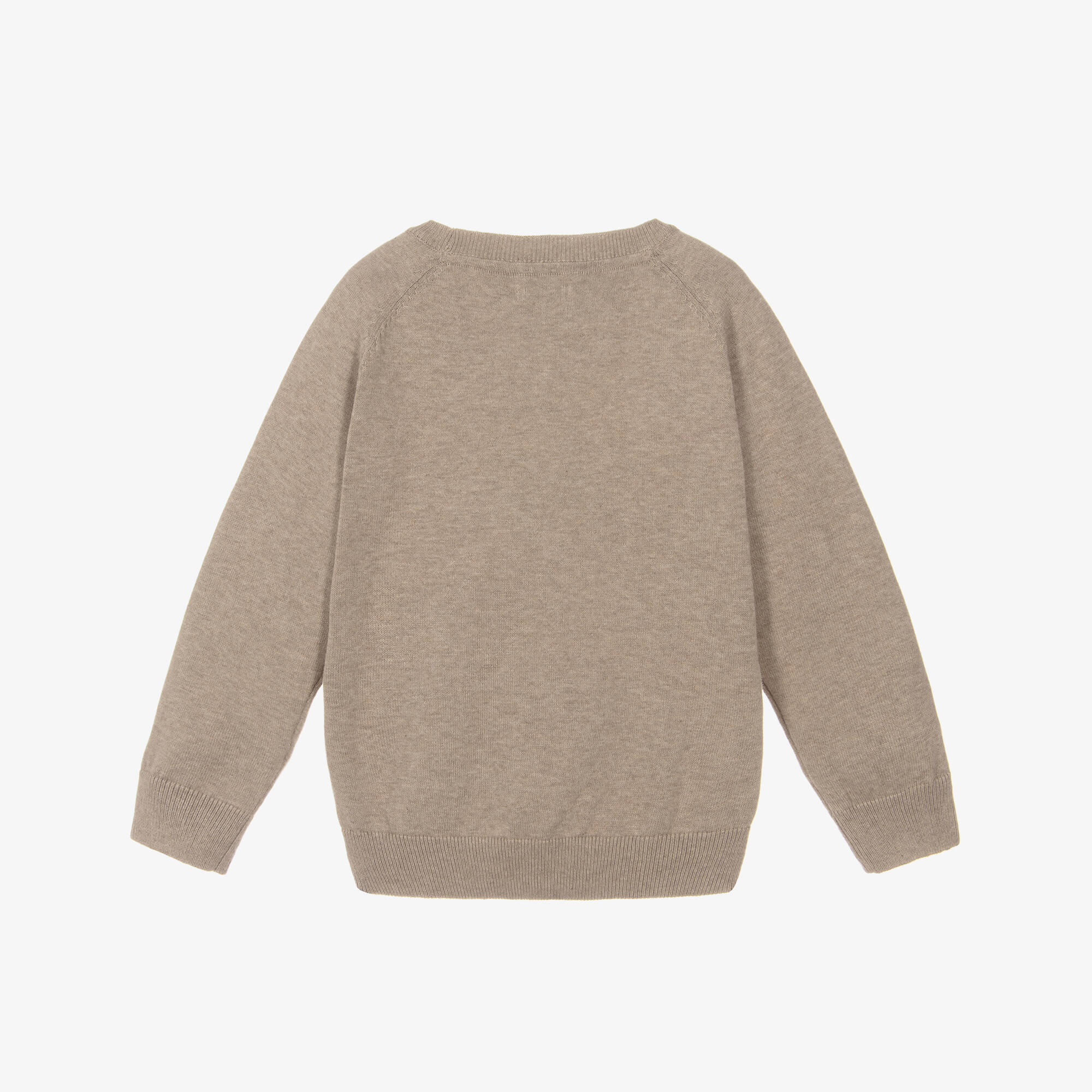 Mayoral - Boys Beige Cotton Knit Raglan Sweater | Childrensalon Outlet