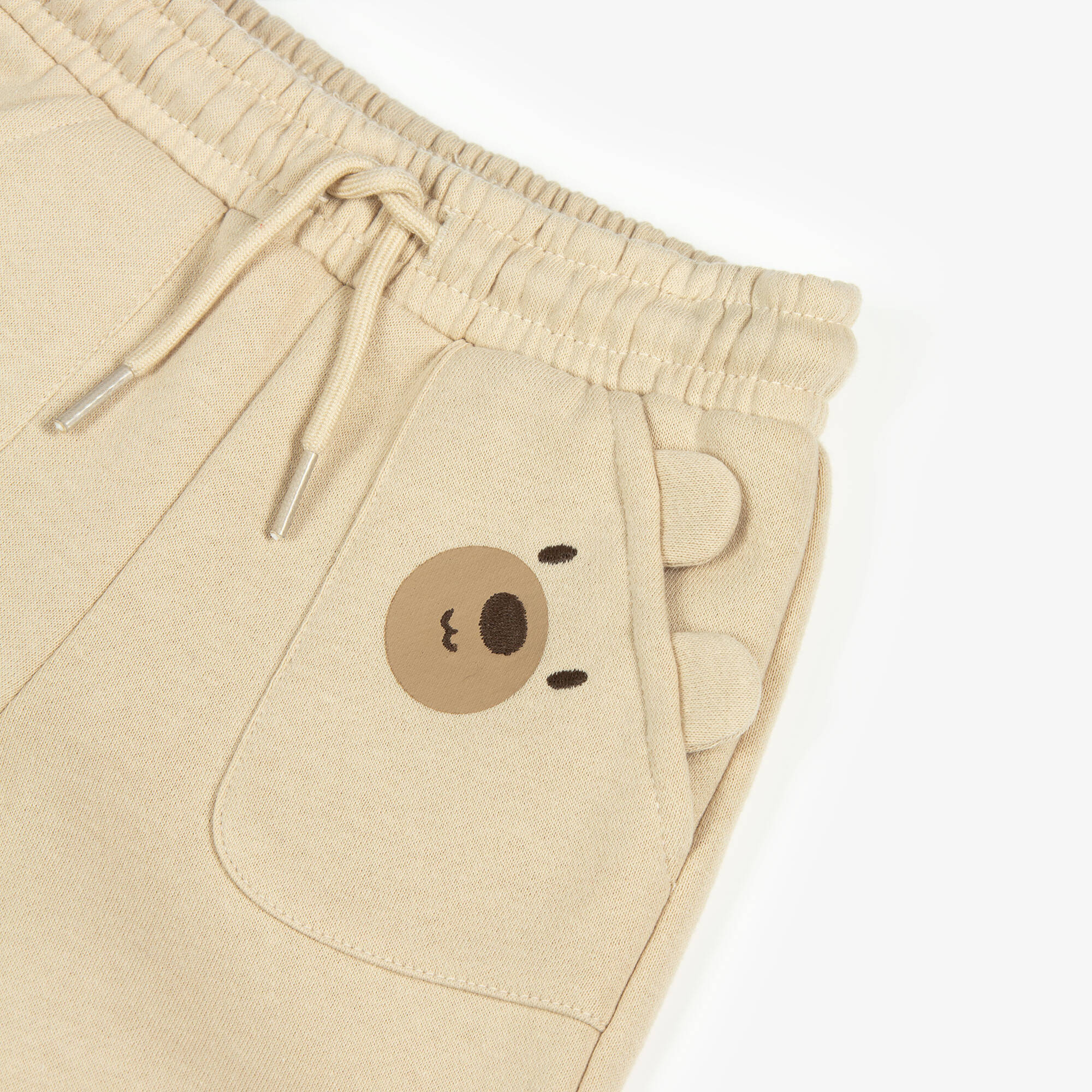 Mayoral - Boys Beige Teddy Bear Jersey Joggers | Childrensalon Outlet