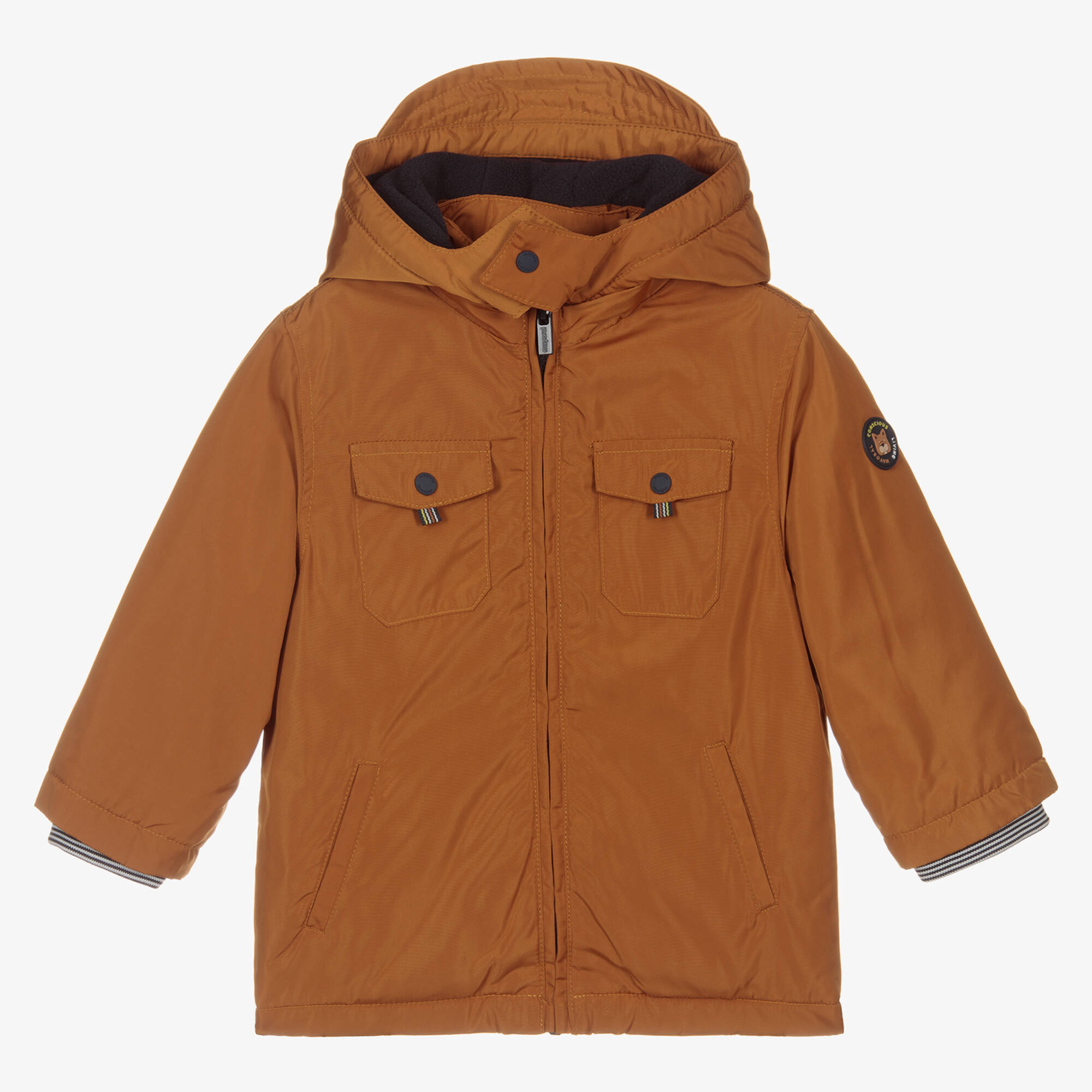 Mayoral - Boys Brown 2-in-1 Coat & Gilet | Childrensalon Outlet