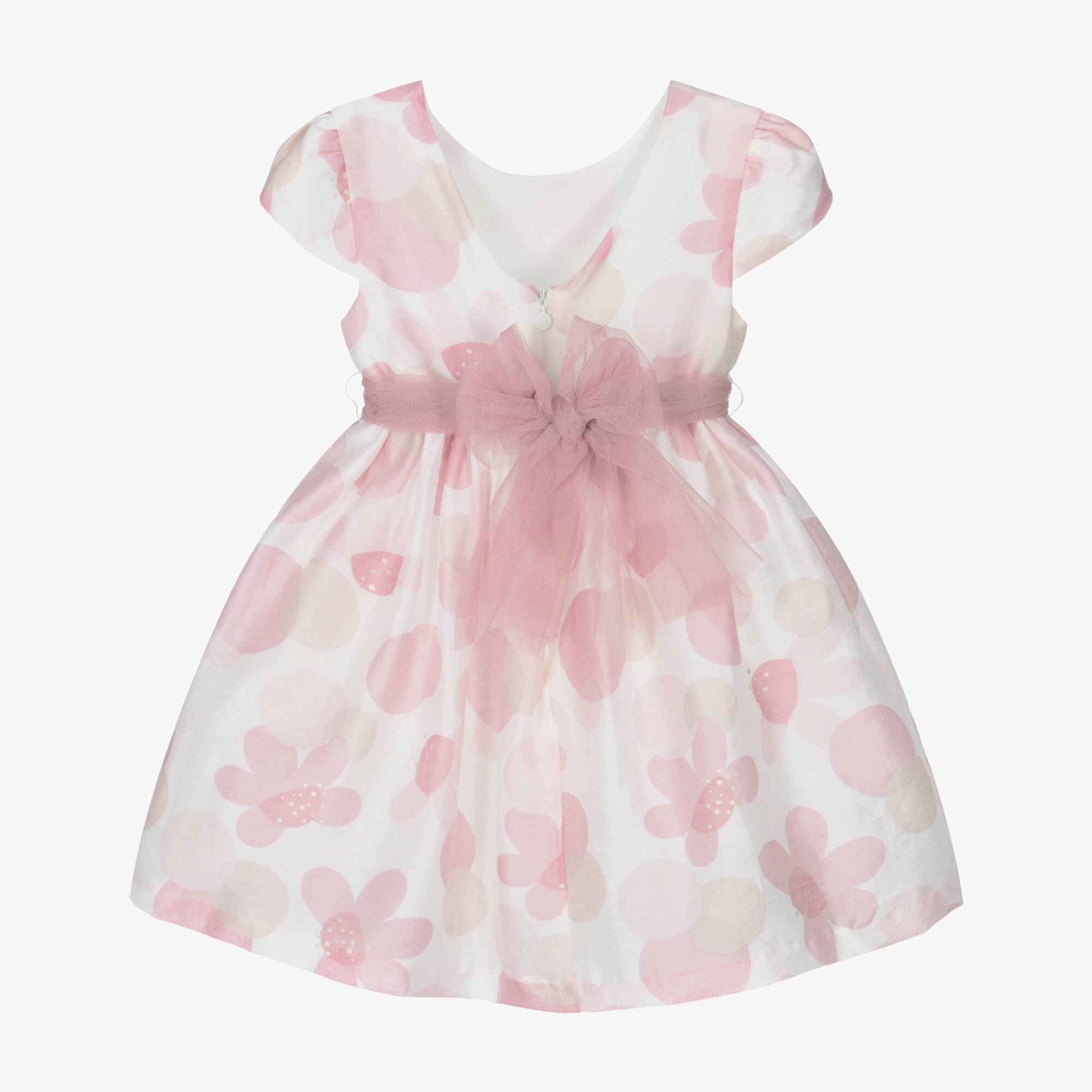 Mayoral - Girls Floral Organza Gown in Pastel Hues | Childrensalon Outlet