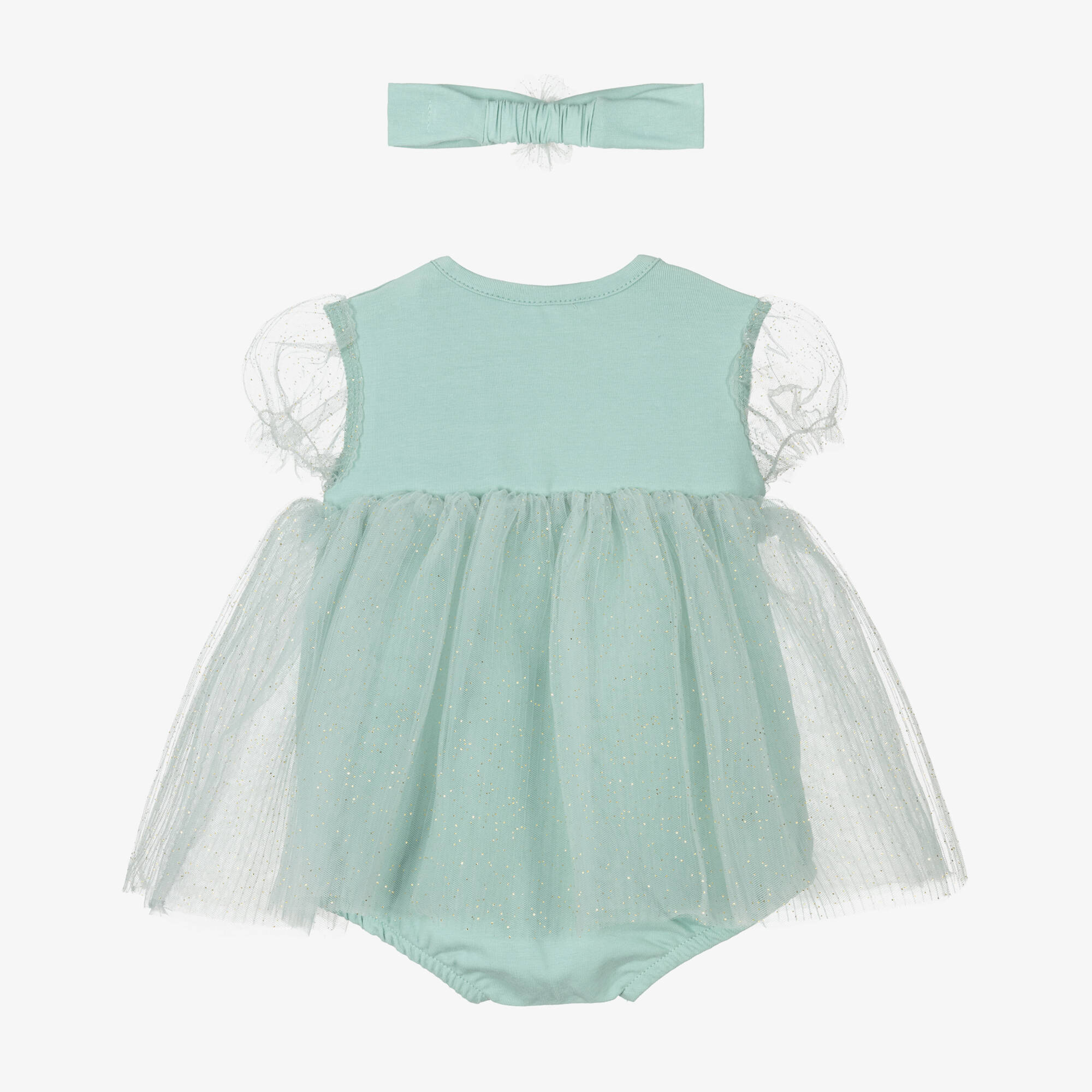 Mayoral Newborn - Girls Mint Sparkle Tulle Dress Ensemble ...