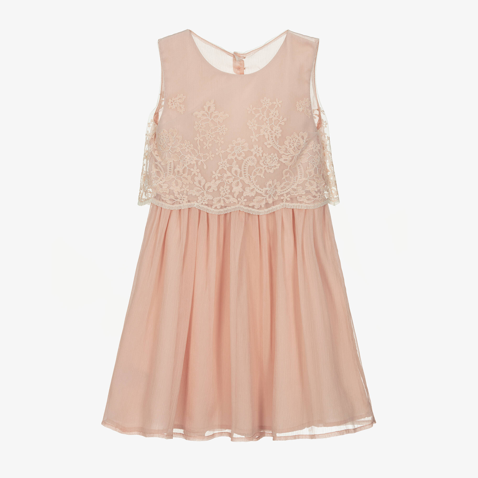 Mayoral - Girls Pink Tulle & Chiffon Dress | Childrensalon Outlet