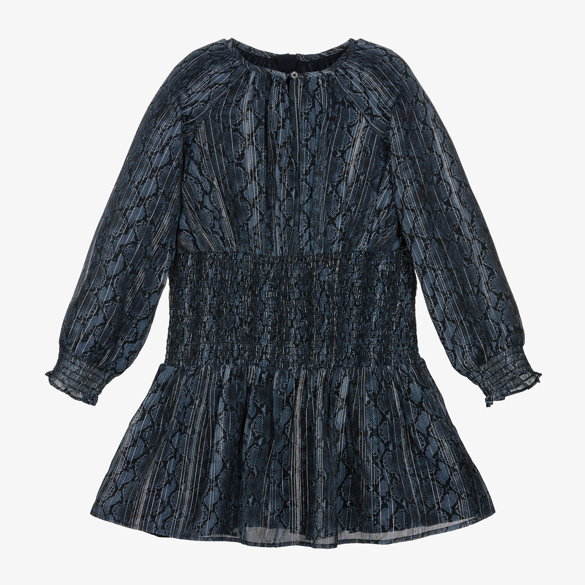 Michael Kors Kids - Girls Navy Snake Pattern Dress | Childrensalon Outlet