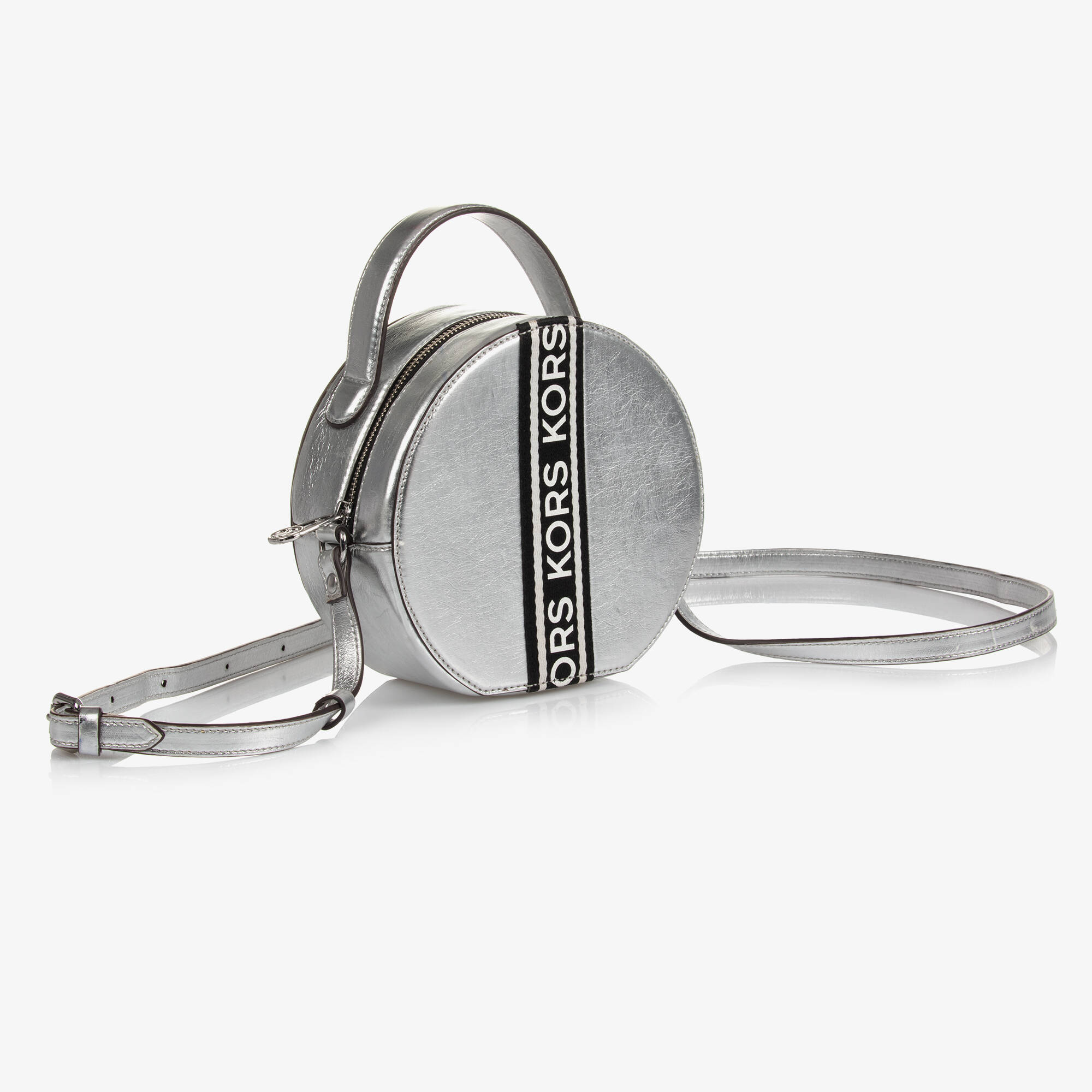 Michael Kors Kids - Girls Silver Round Shoulder Bag (18cm ...