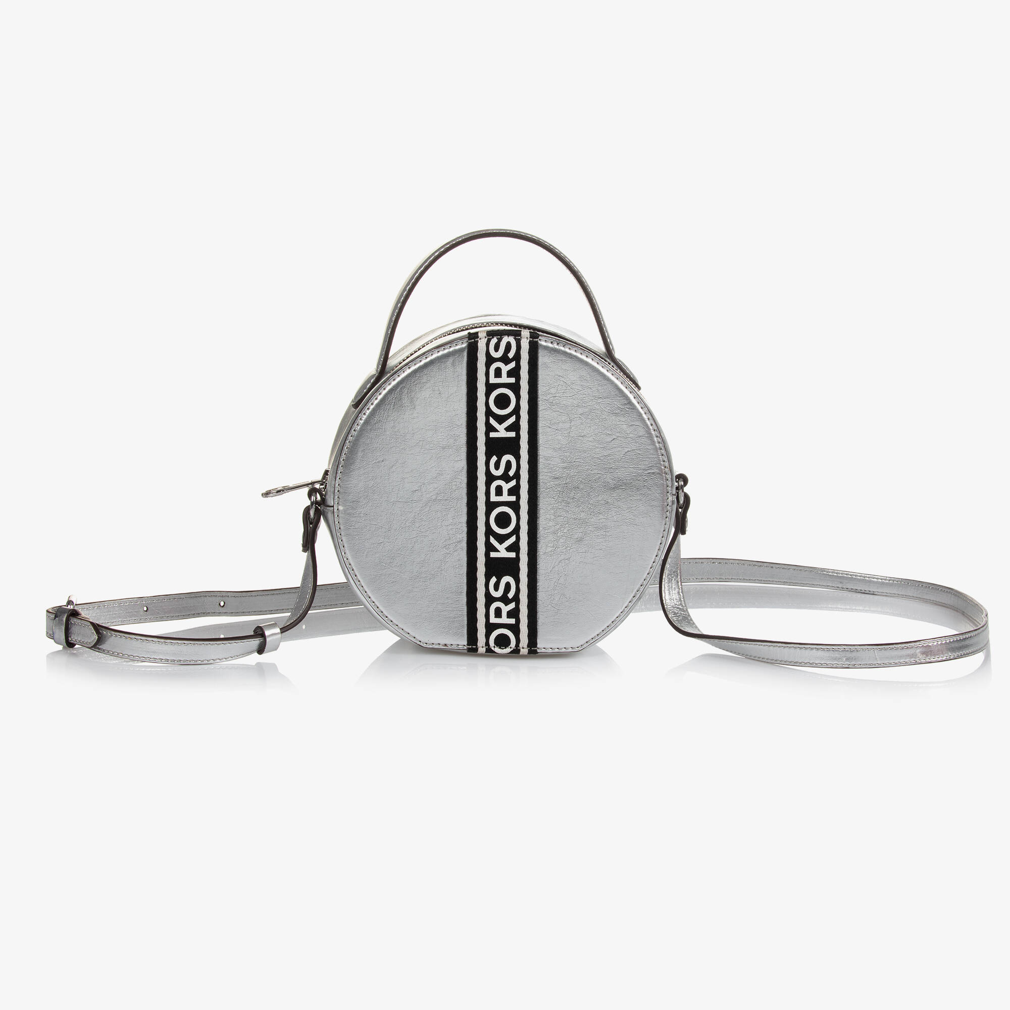 Michael Kors Kids - Girls Silver Round Shoulder Bag (18cm ...