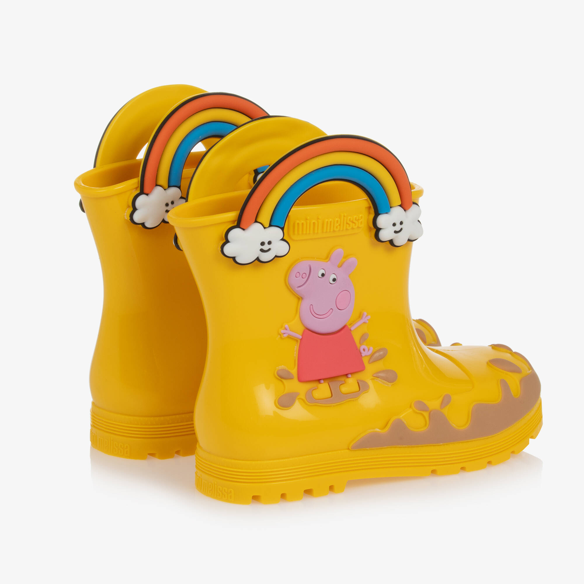 Mini Melissa - Girls Yellow Peppa Pig Wellies | Childrensalon Outlet