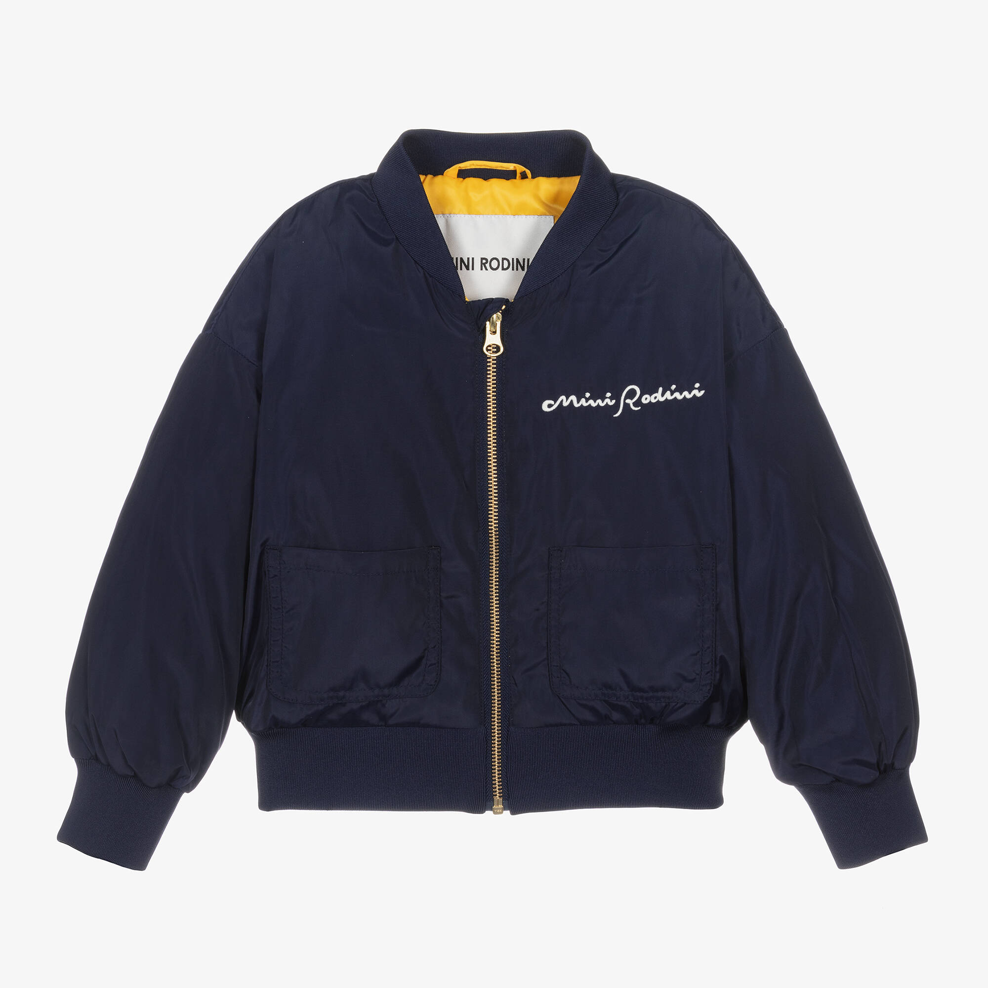Mini Rodini - Boys Navy Globe Embroidered Jacket | Childrensalon Outlet