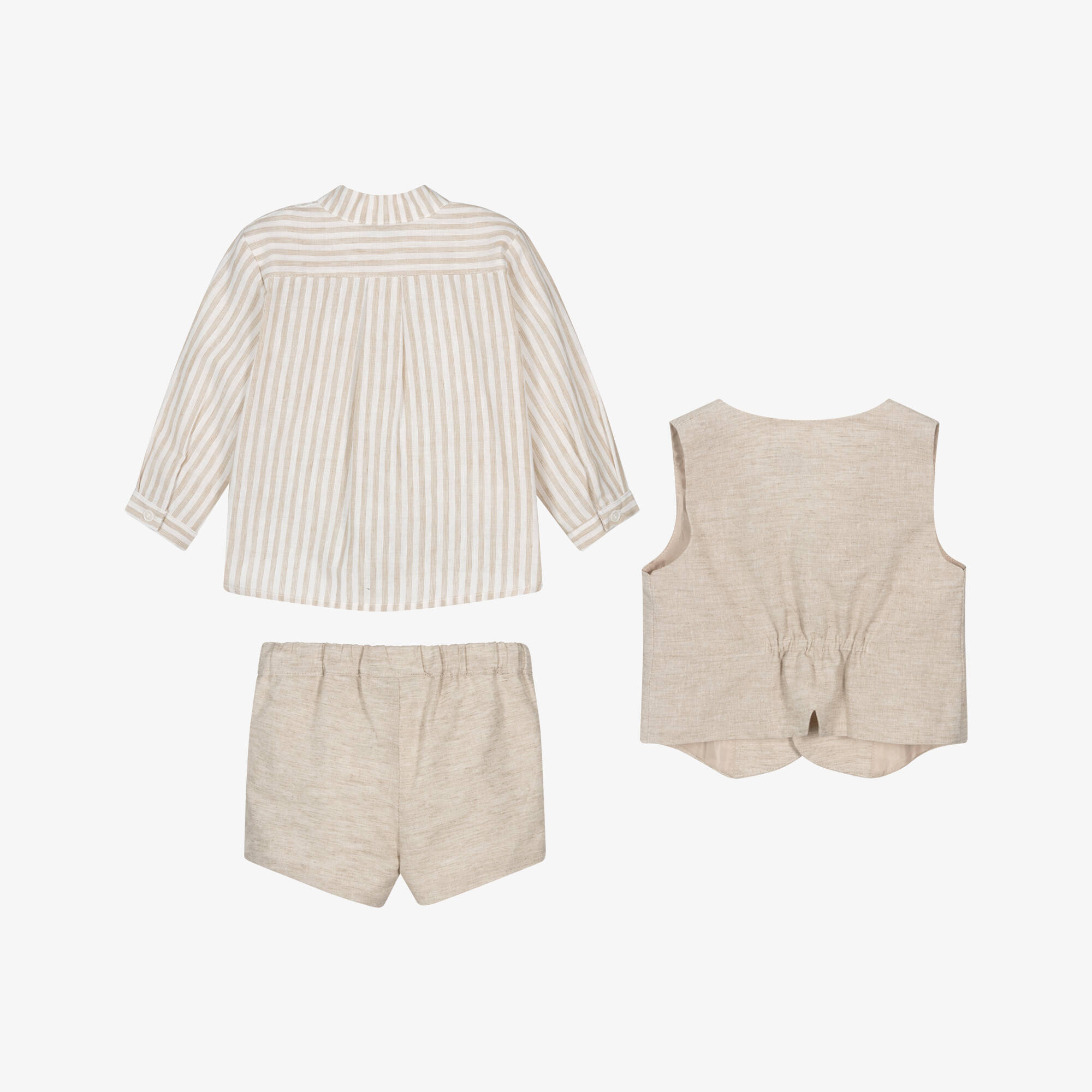 Miranda - Boys Classic Beige Waistcoat Ensemble | Childrensalon Outlet