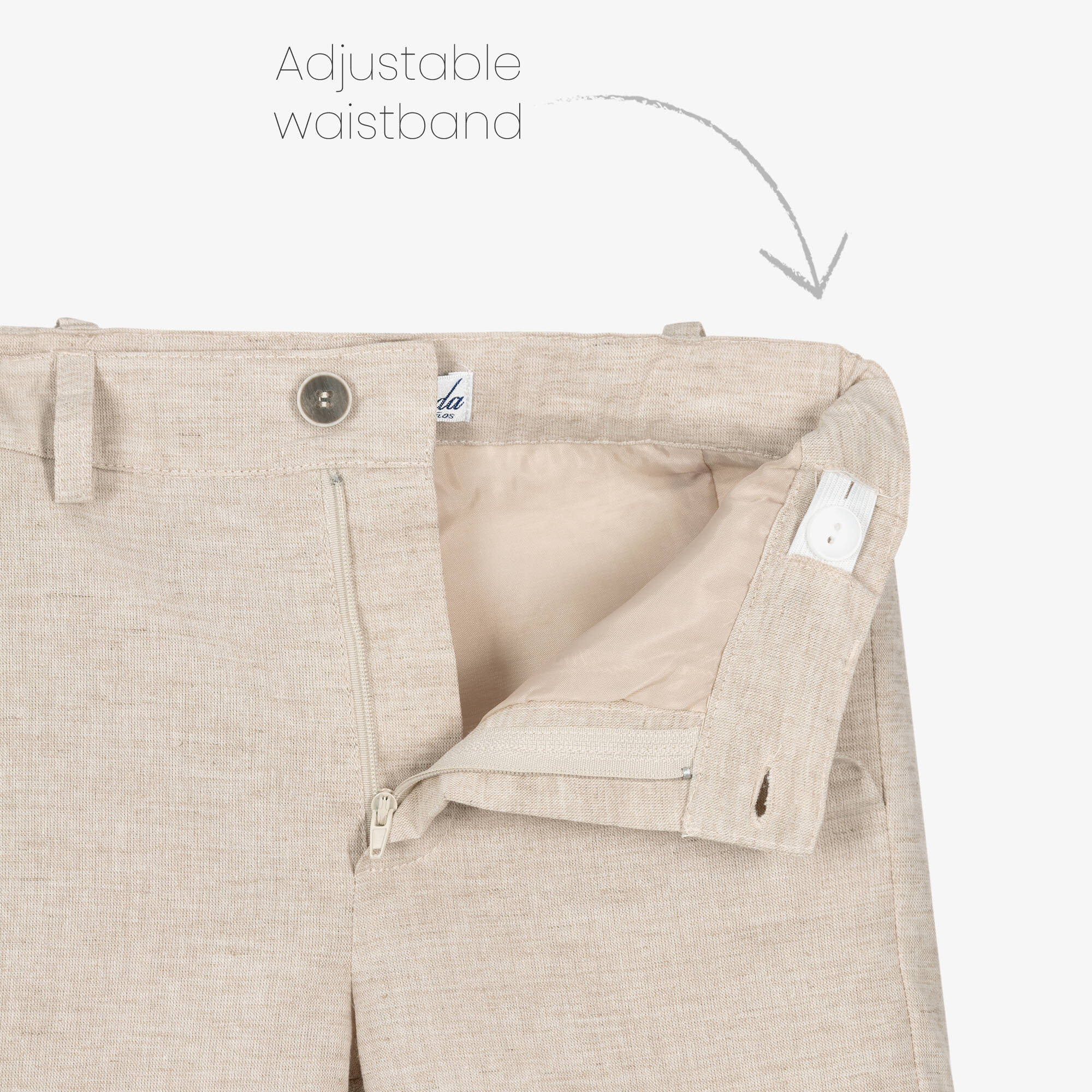 Miranda - Boys Tan Cotton & Linen Ensemble | Childrensalon Outlet