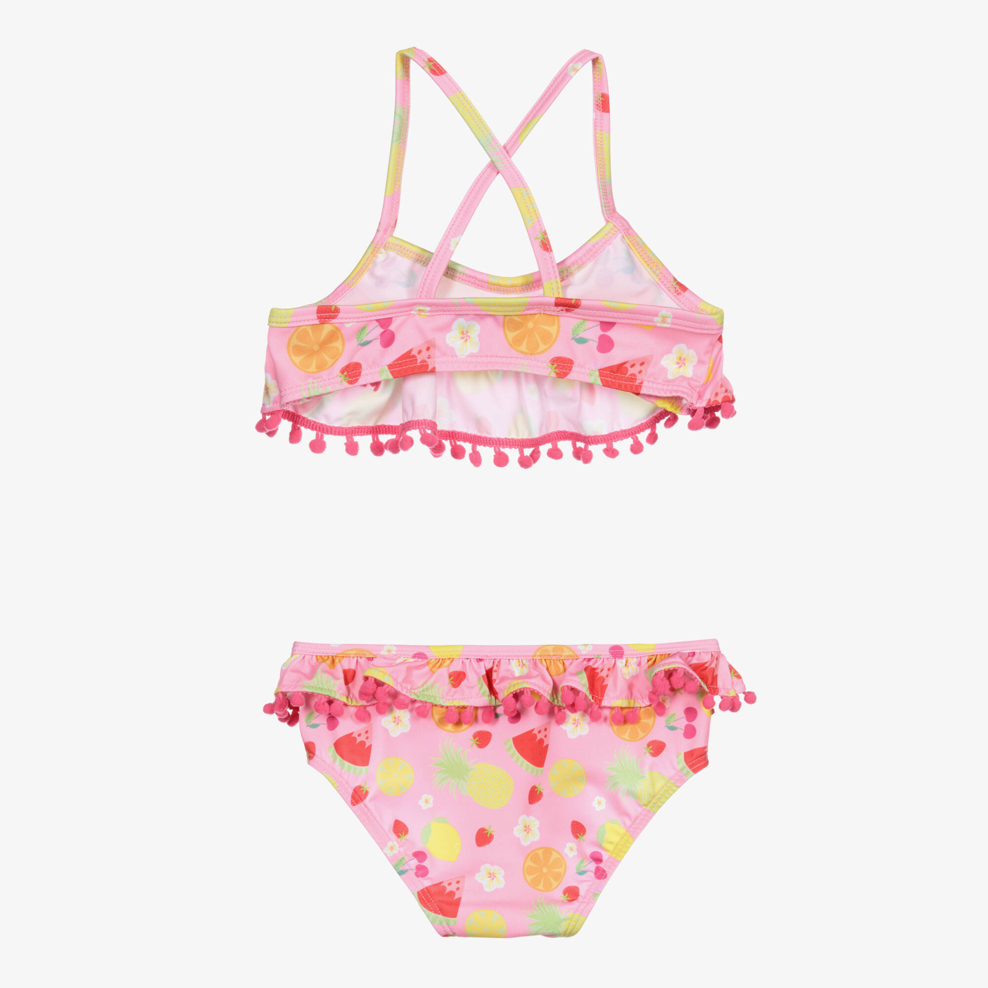 Mitty James - Girls Pink Fruits & Flowers Bikini (UPF 50 ...