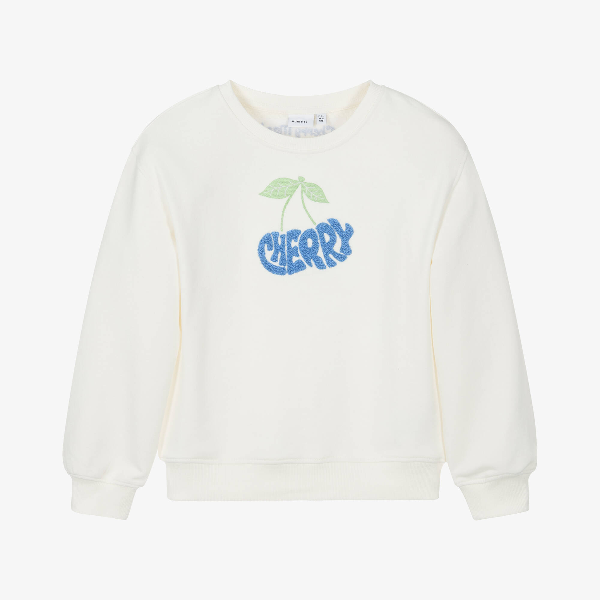 NAME IT - Girls Organic Ivory Cherry Pullover | Childrensalon Outlet