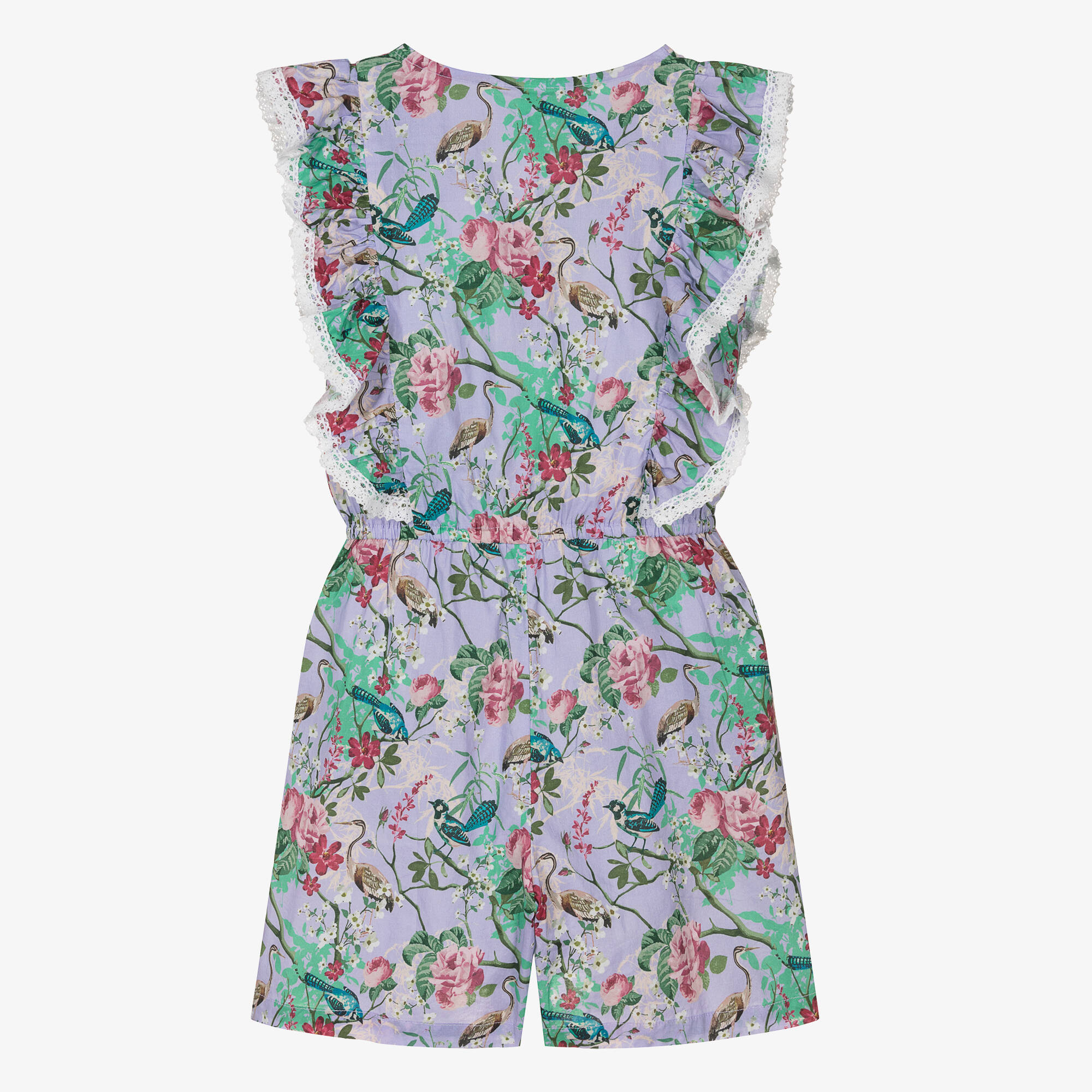 Olga Valentine - Teen Girls Purple Floral Cotton Playsuit ...