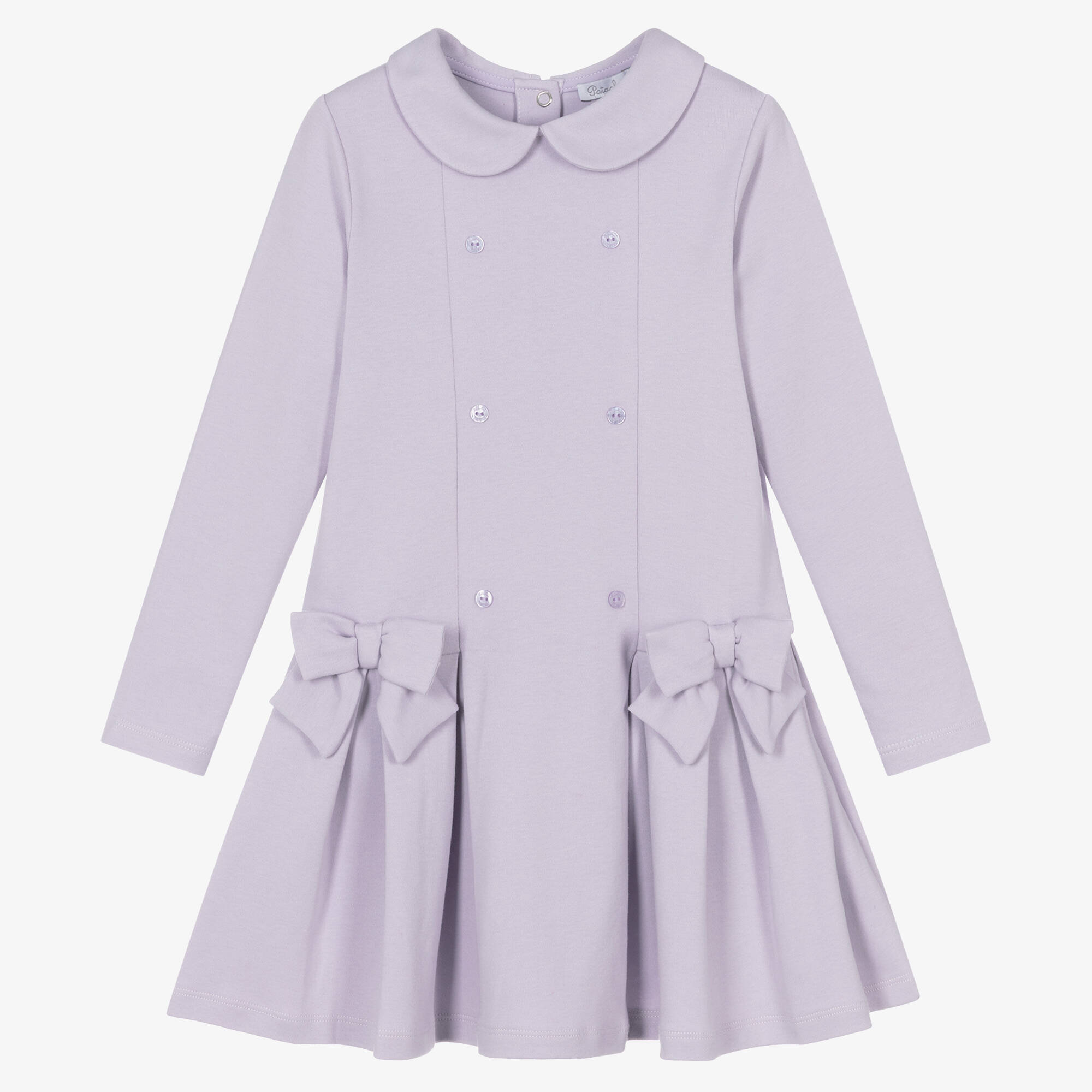Patachou - Girls Purple Cotton Jersey Dress | Childrensalon Outlet