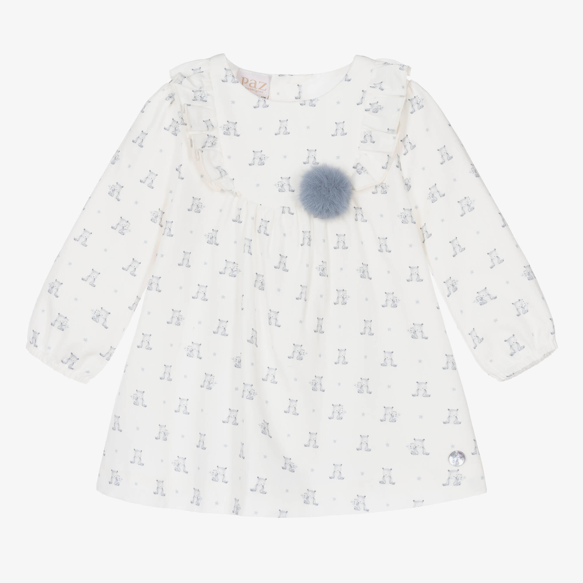 PAZ Rodríguez - Baby Girls Ivory Bears Dress | Childrensalon Outlet