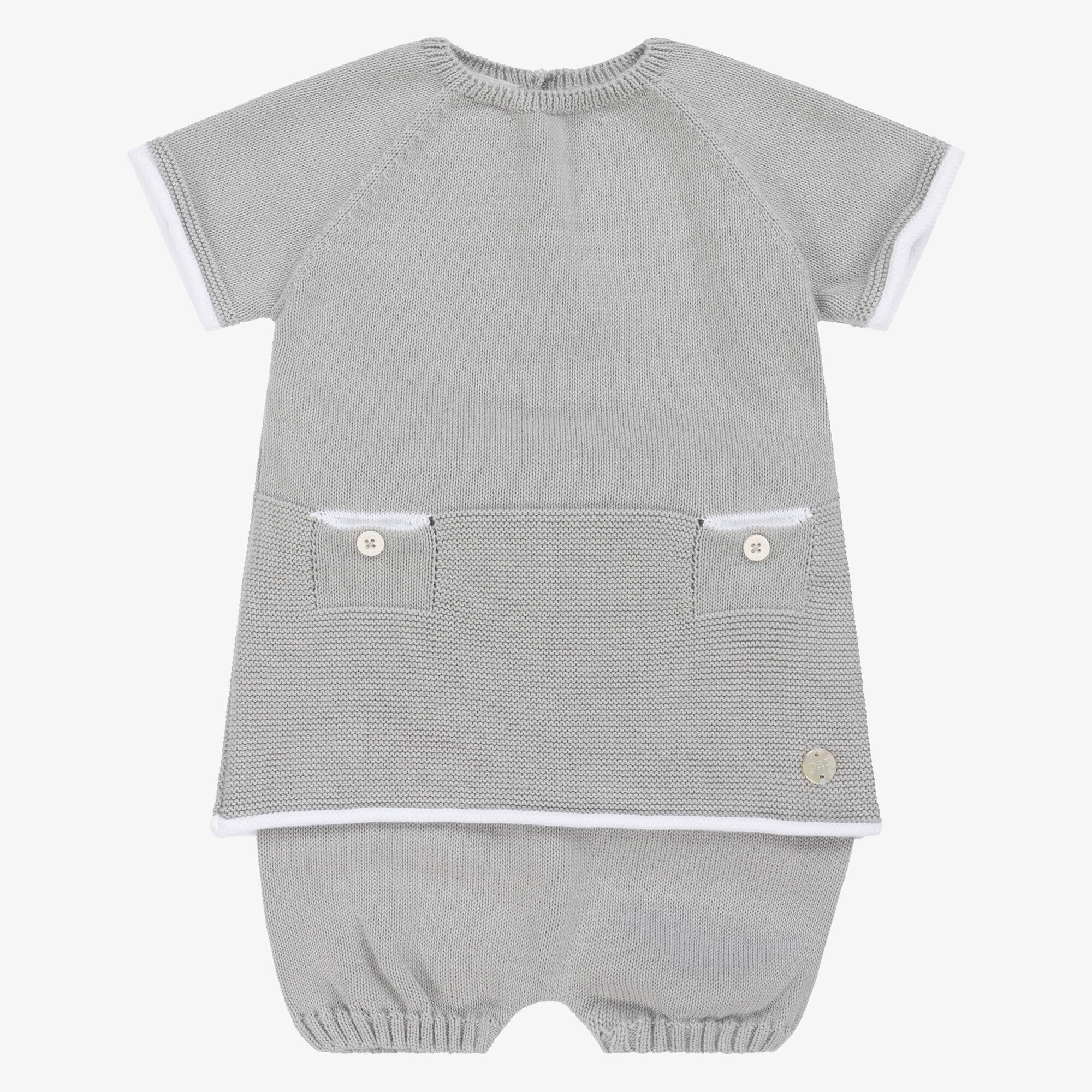 PAZ Rodríguez - Boys Grey Knit Cotton Ensemble | Childrensalon Outlet