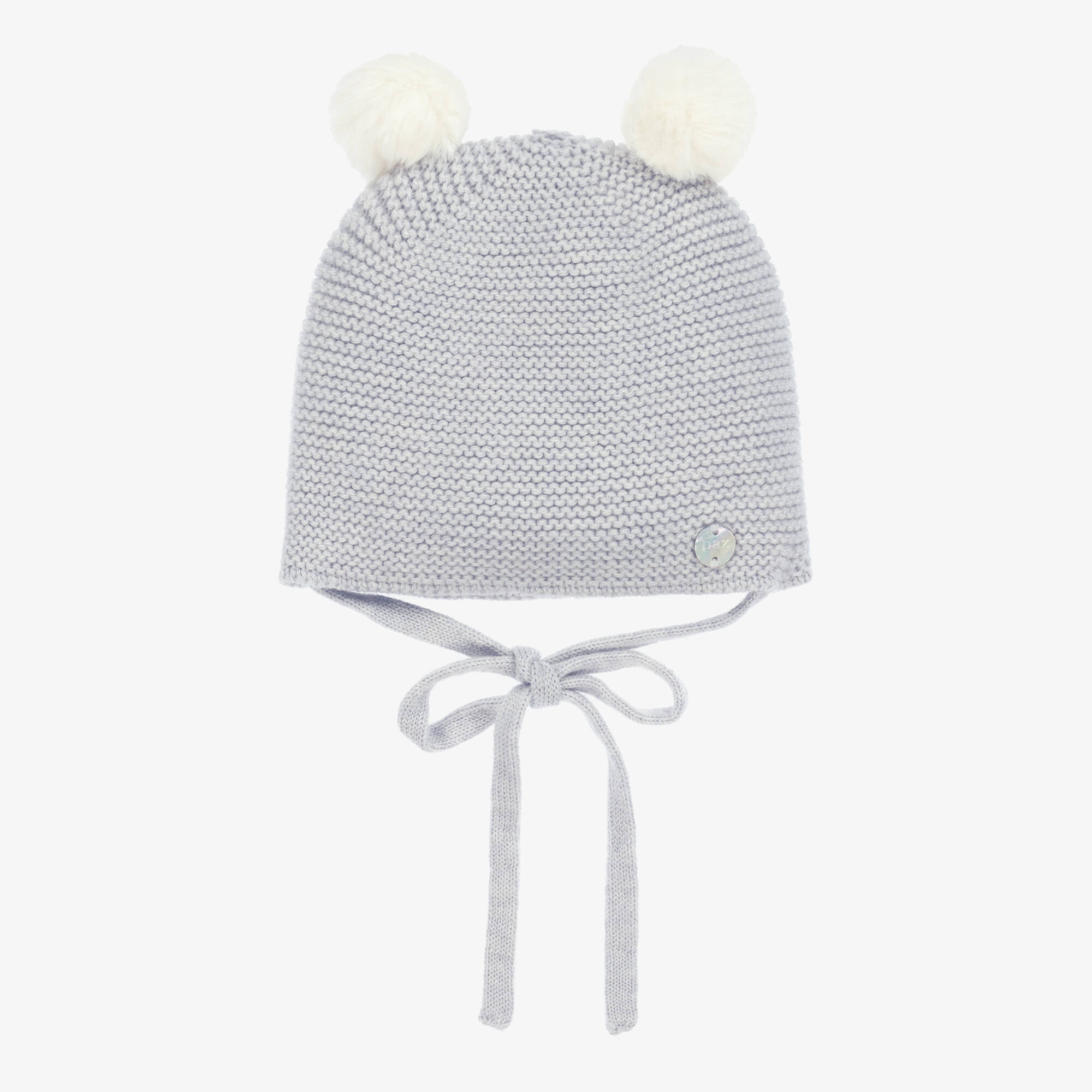 PAZ Rodríguez - Boys Grey Knit Pom-Pom Cap | Childrensalon Outlet