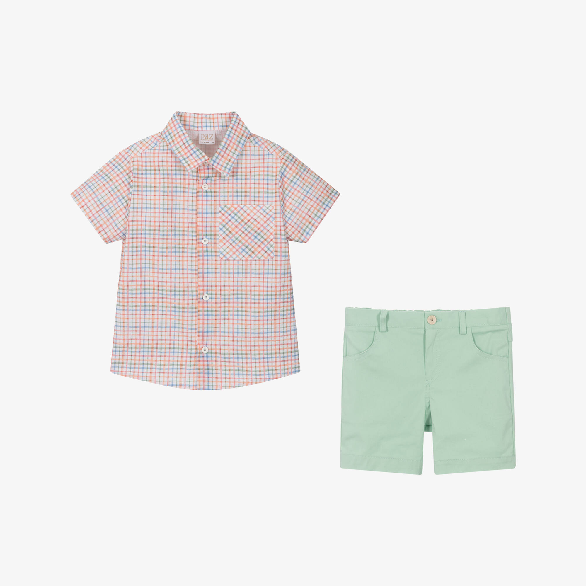 PAZ Rodríguez - Boys Vibrant Plaid Summer Ensemble | Childrensalon Outlet