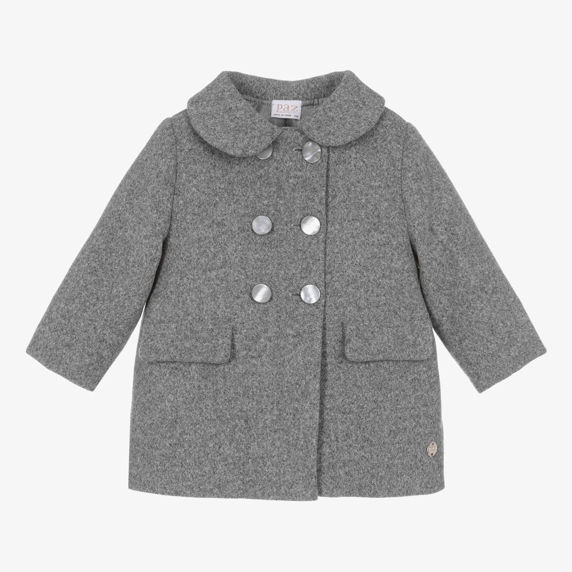 PAZ Rodríguez - Girls Grey Felted Coat | Childrensalon Outlet