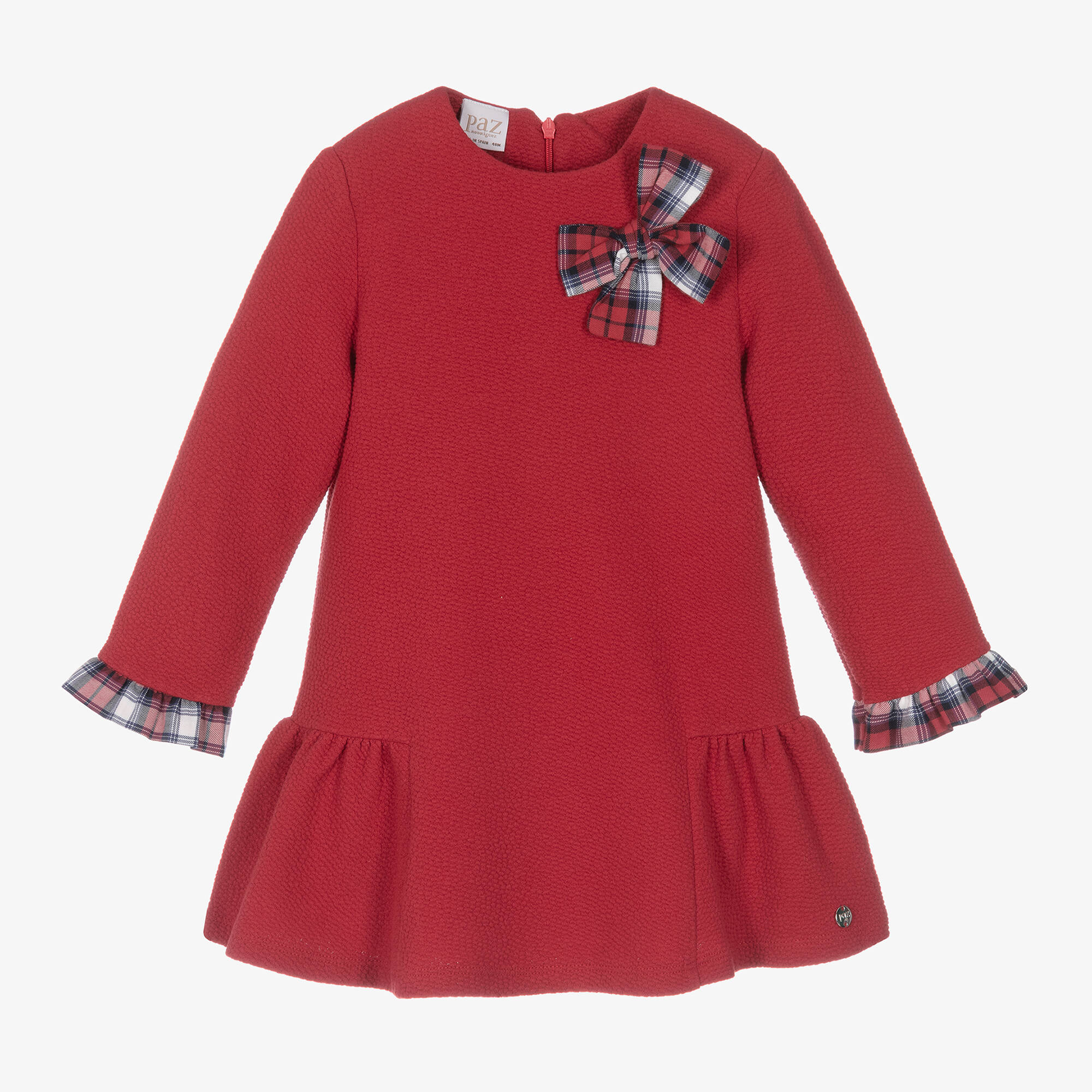 PAZ Rodríguez - Girls Scarlet Jersey Dress with Bow | Childrensalon Outlet