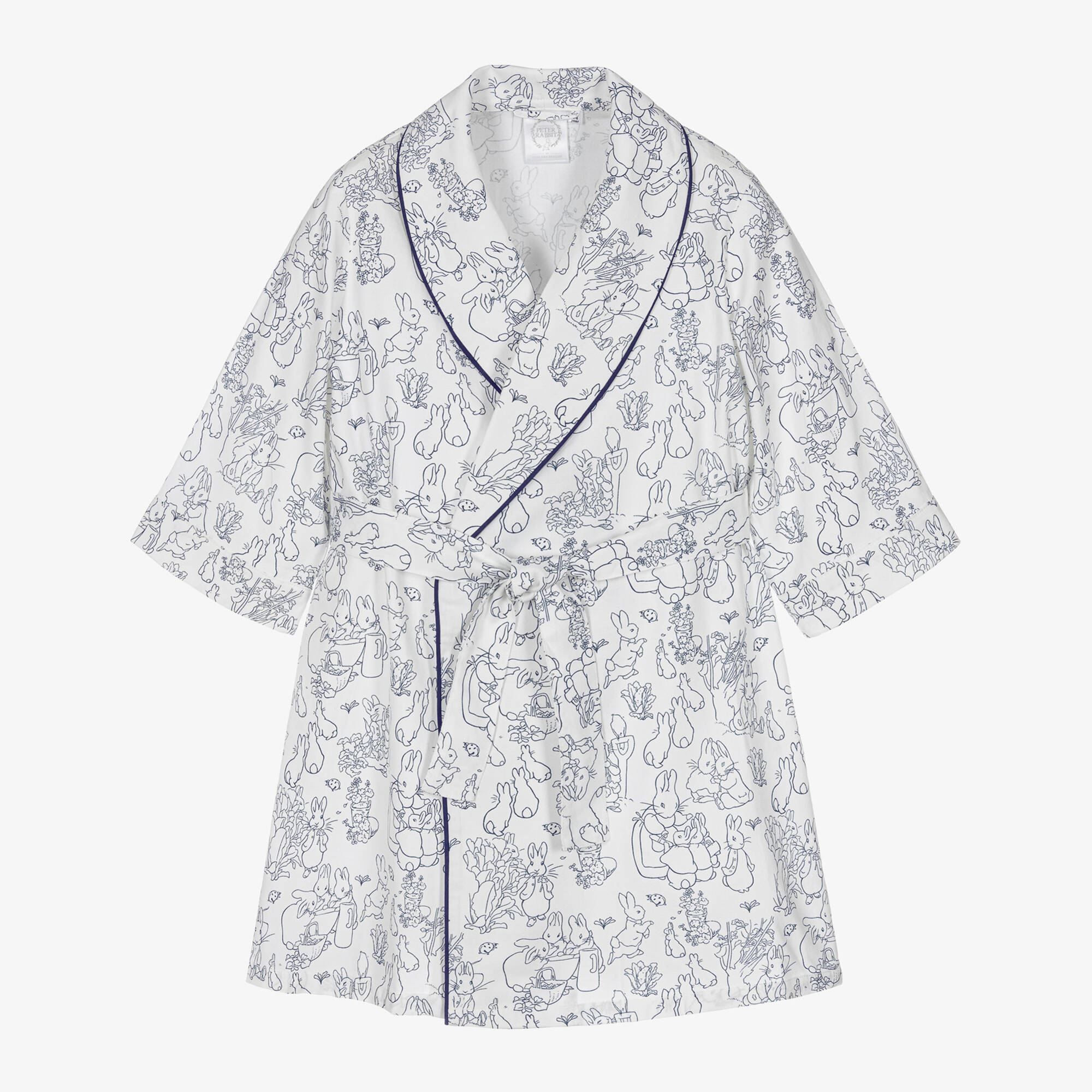 Peter Rabbit™ by Childrensalon - Blue & White Cotton Robe ...
