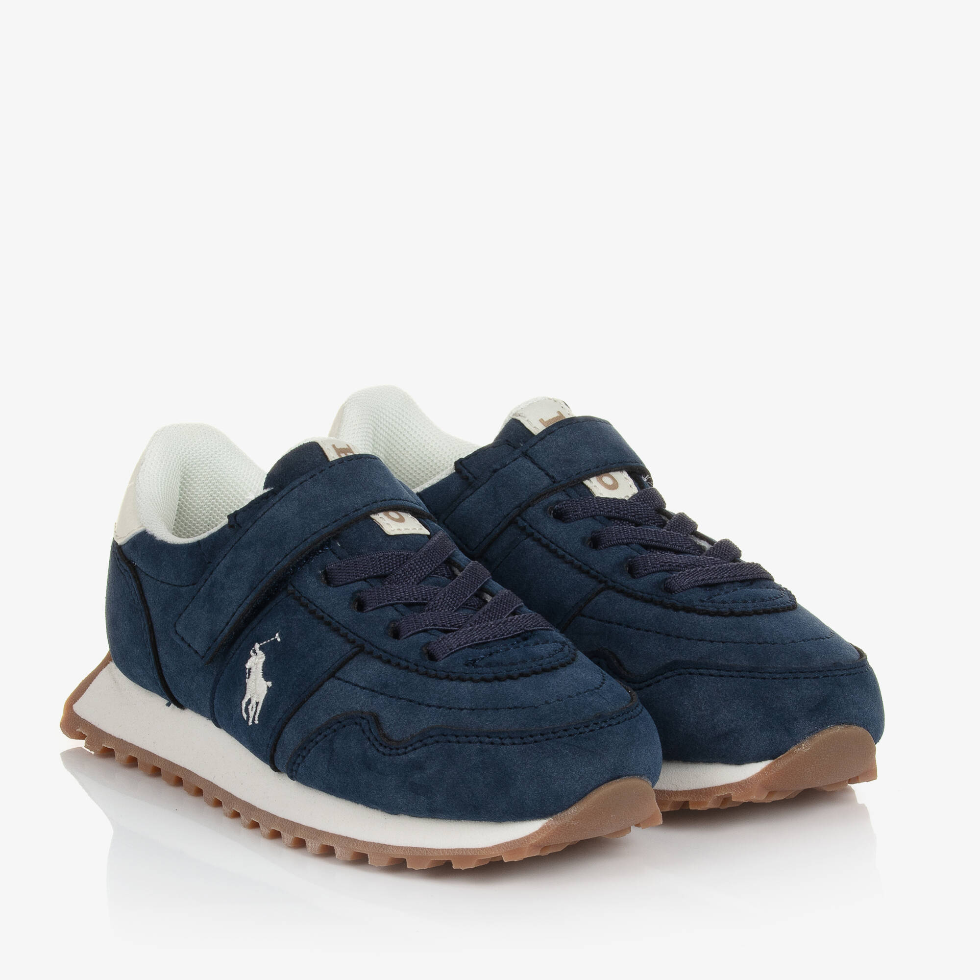 Polo Ralph Lauren - Boys Navy Blue Velcro Trainers | Childrensalon Outlet