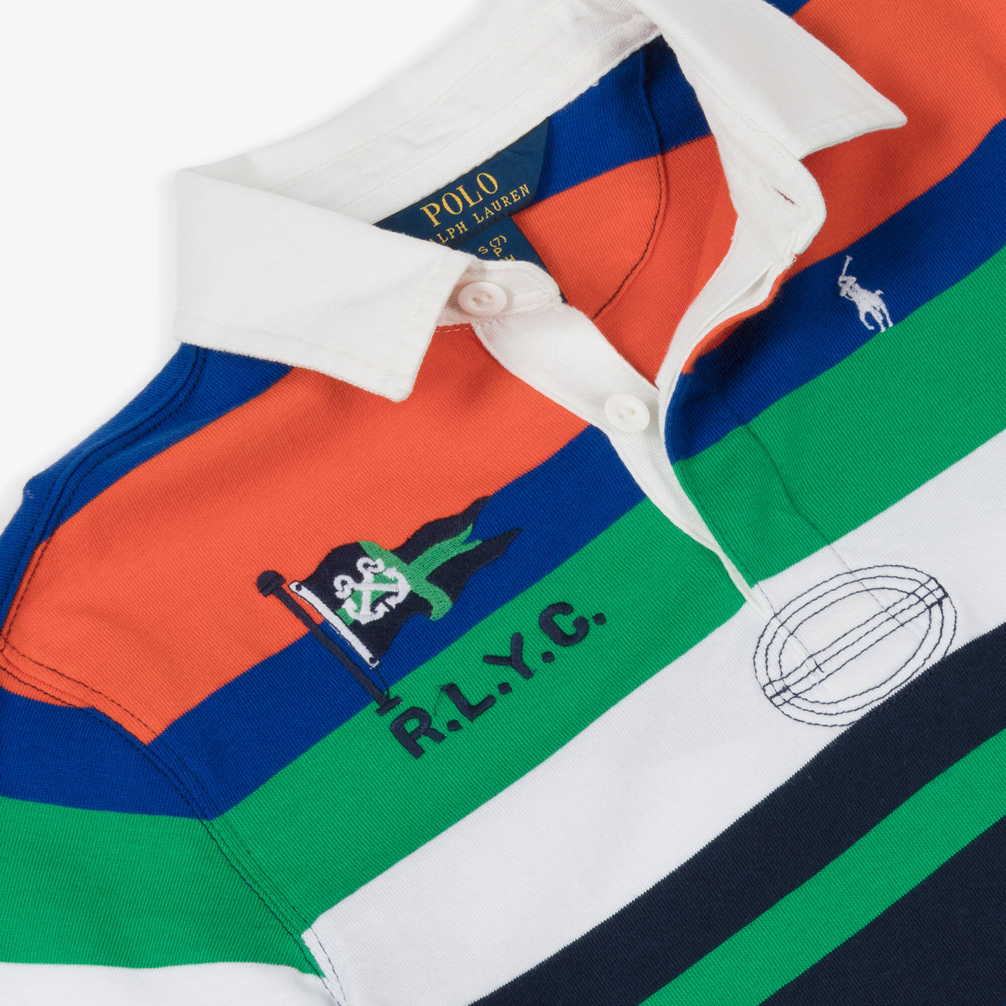 Ralph Lauren - Girls Vibrant Cotton Rugby Top | Childrensalon Outlet