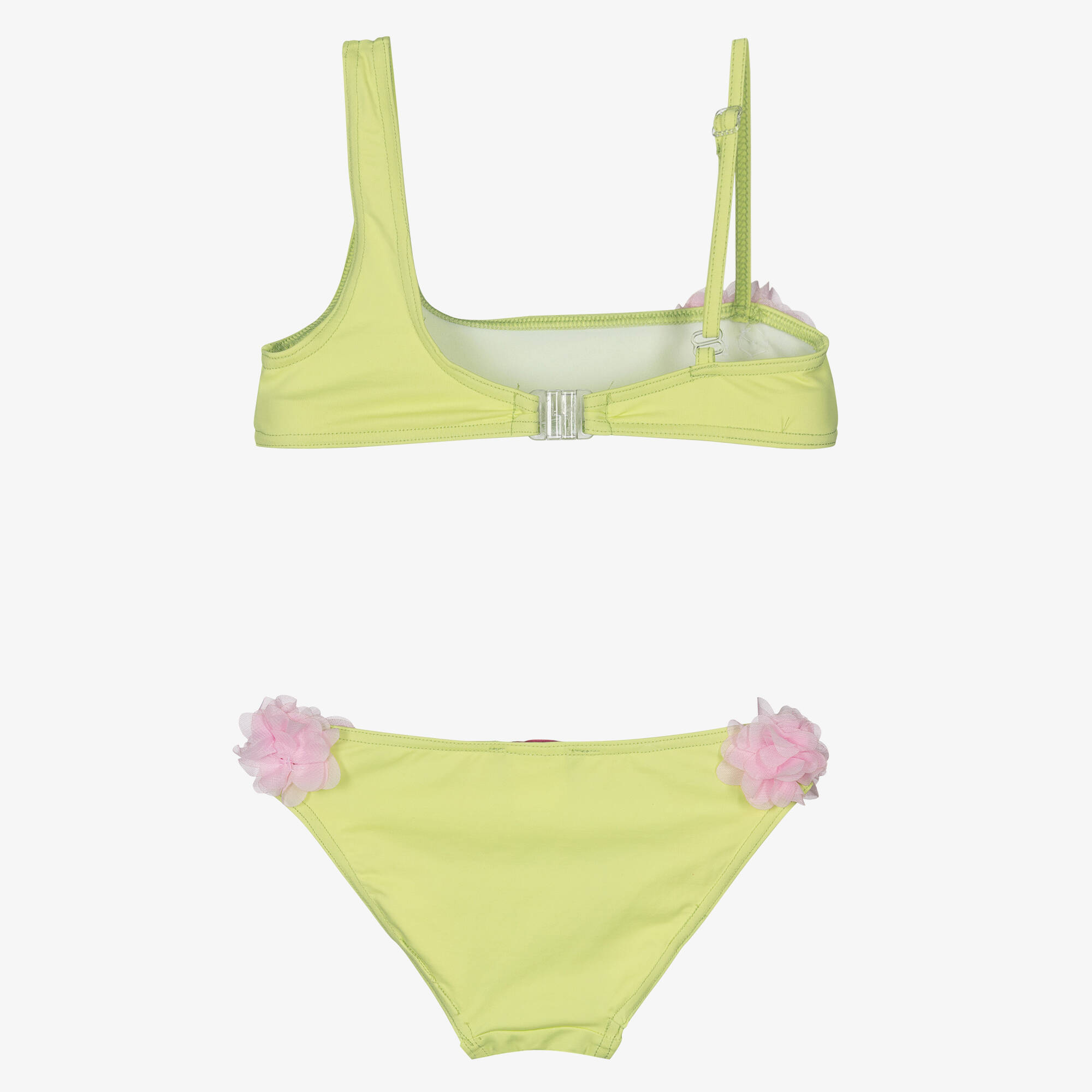 Selini Action - Girls Yellow & Pink Flower Bikini | Childrensalon Outlet