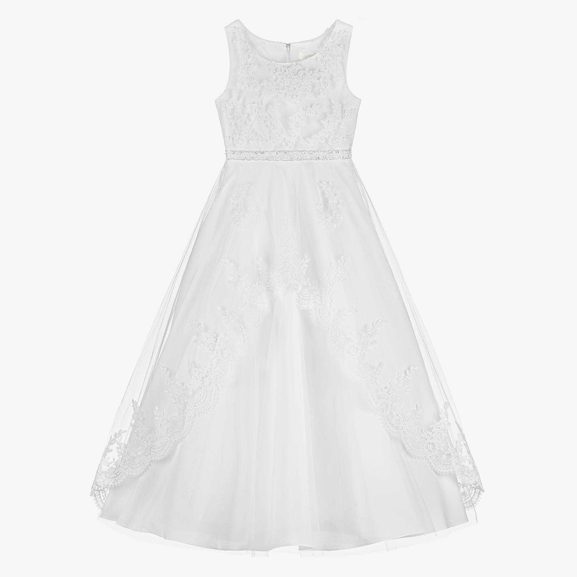 Sevva - Girls Elegant Satin Tulle Gown | Childrensalon Outlet