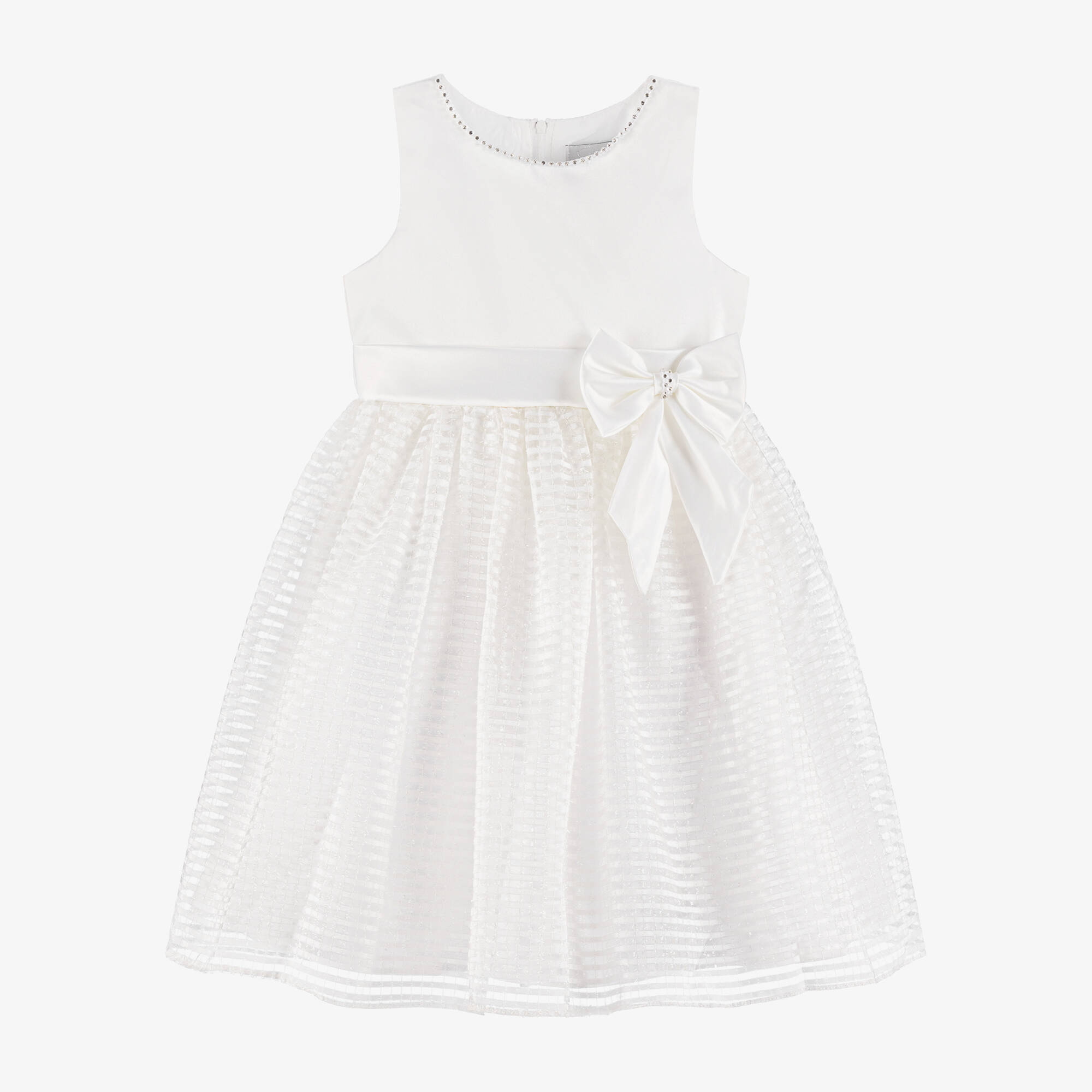 Sevva - Girls Ivory Satin & Tulle Gown | Childrensalon Outlet