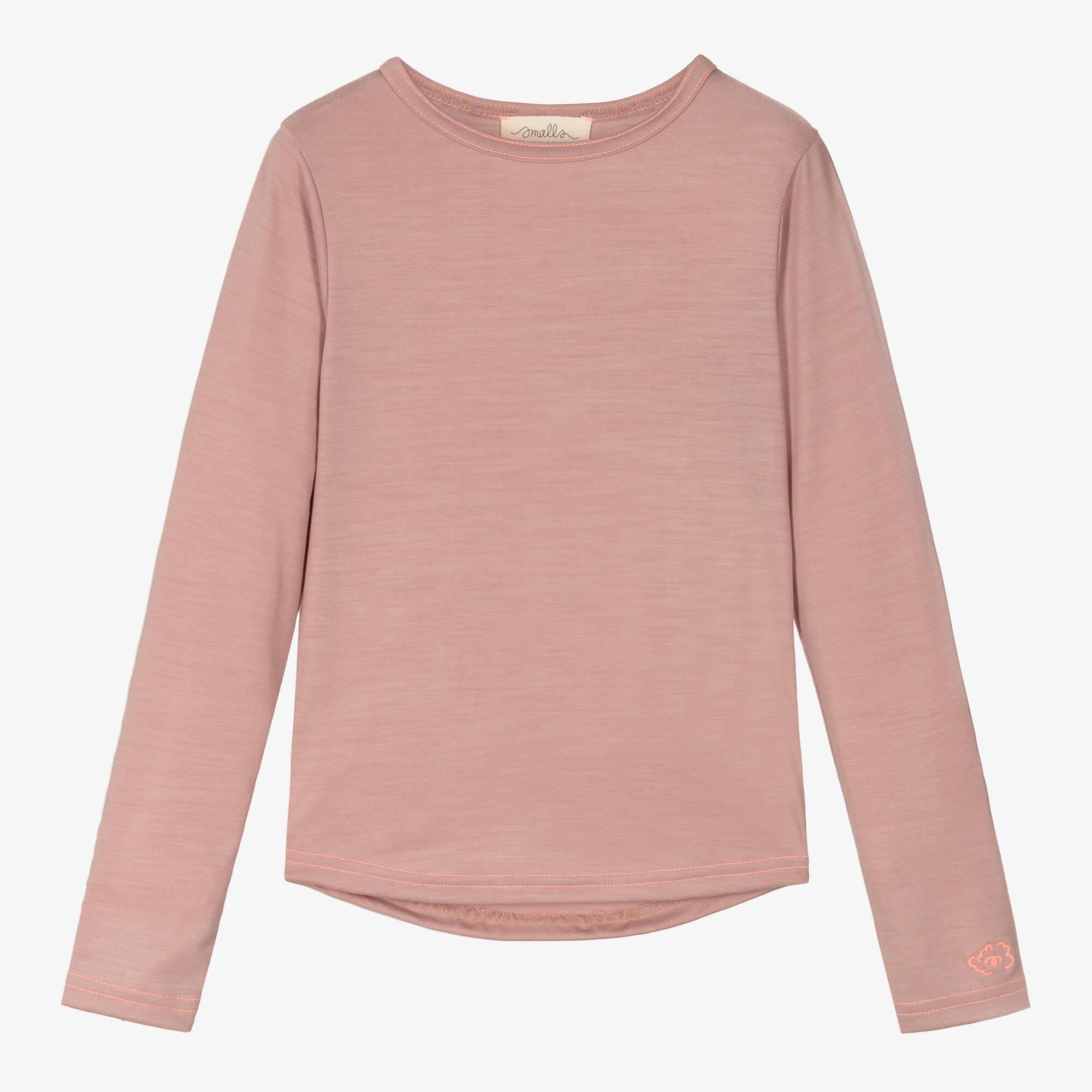 Girls Pink ZQ Merino Wool Top | Childrensalon Outlet