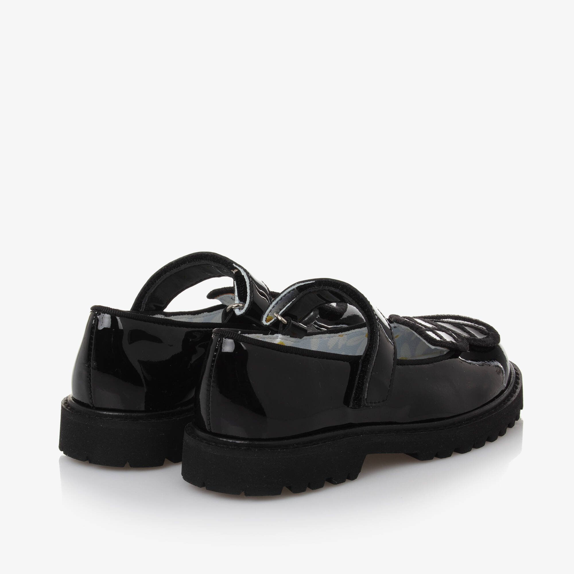 Sophia Webster Mini - Girls Shiny Leather Butterfly Flats ...