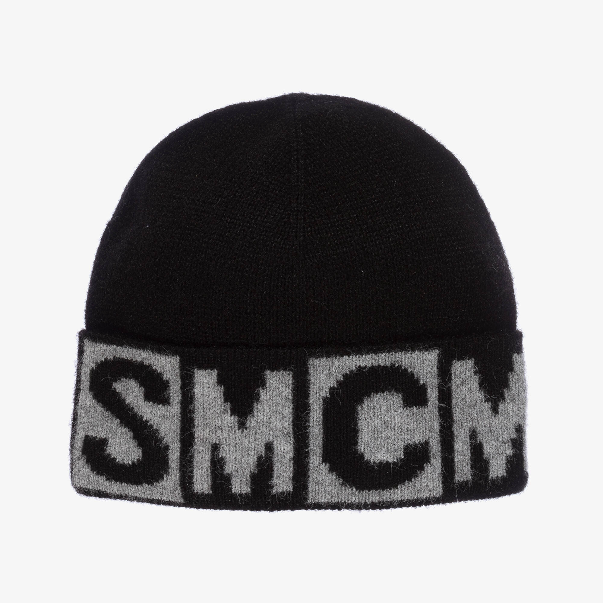 Stella McCartney Kids - Boys Charcoal Logo Knit Beanie | Childrensalon ...