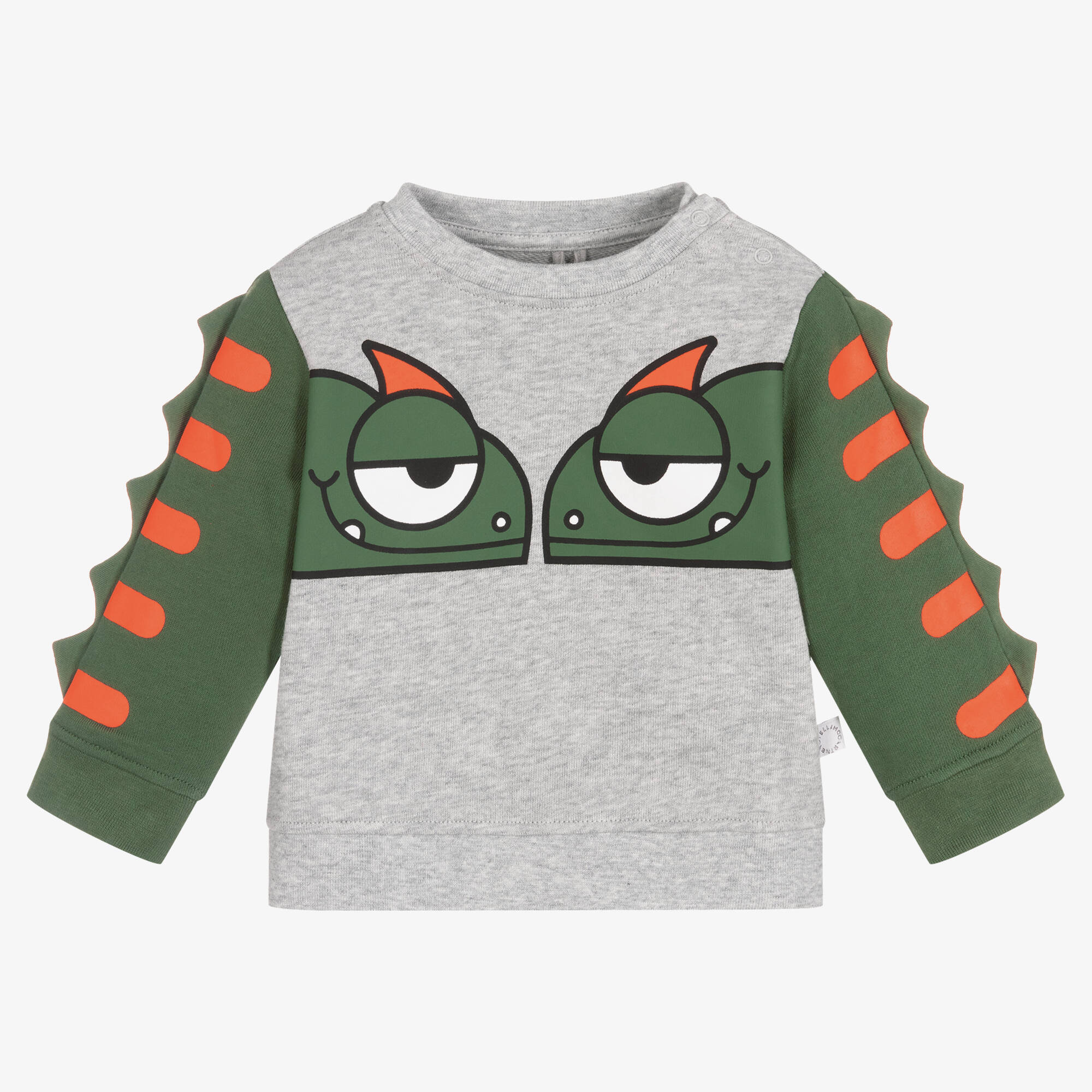 Stella McCartney Kids - Boys Grey & Green Gecko Sweatshirt ...