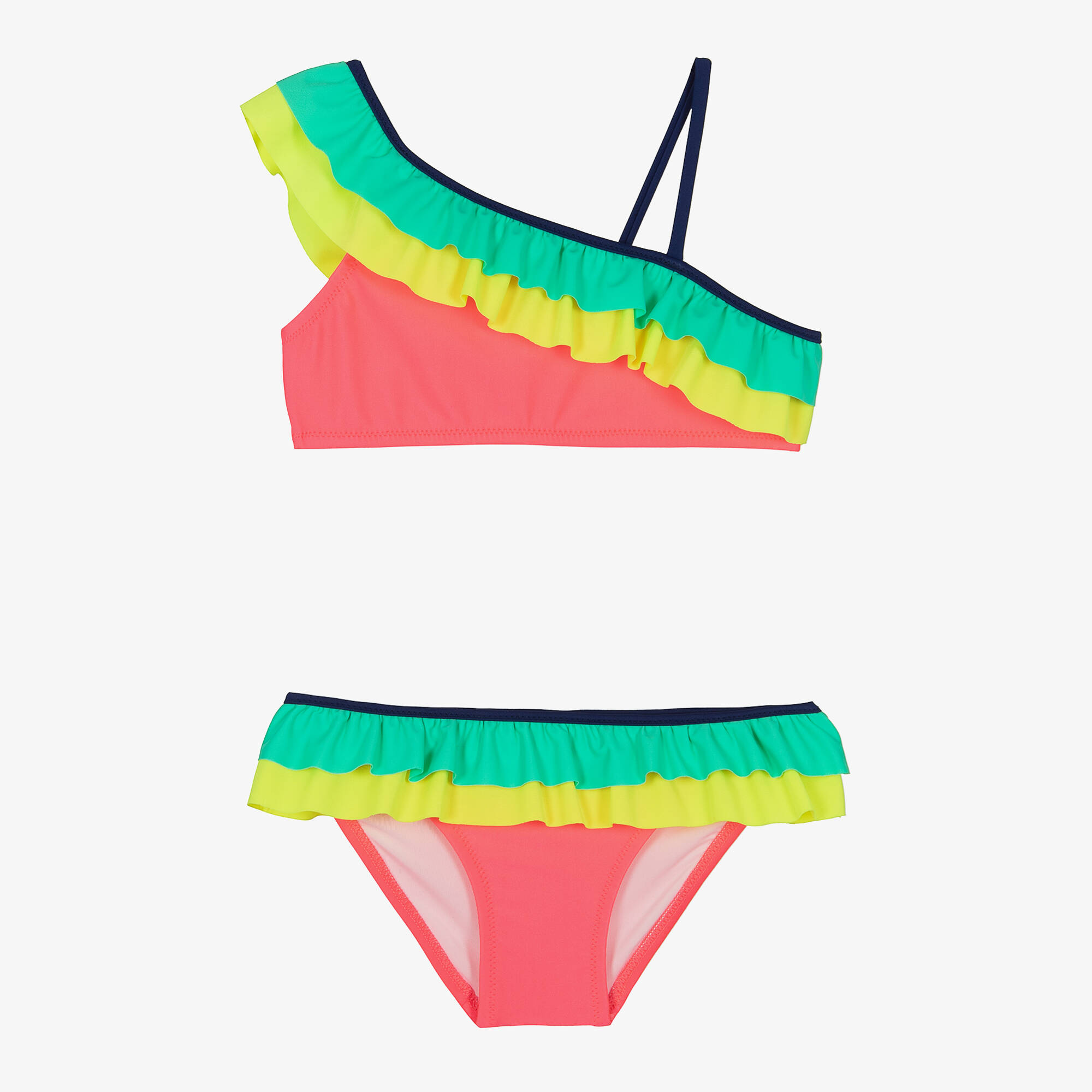 Sunuva - Girls Bright Pink Ruffle Bikini | Childrensalon Outlet