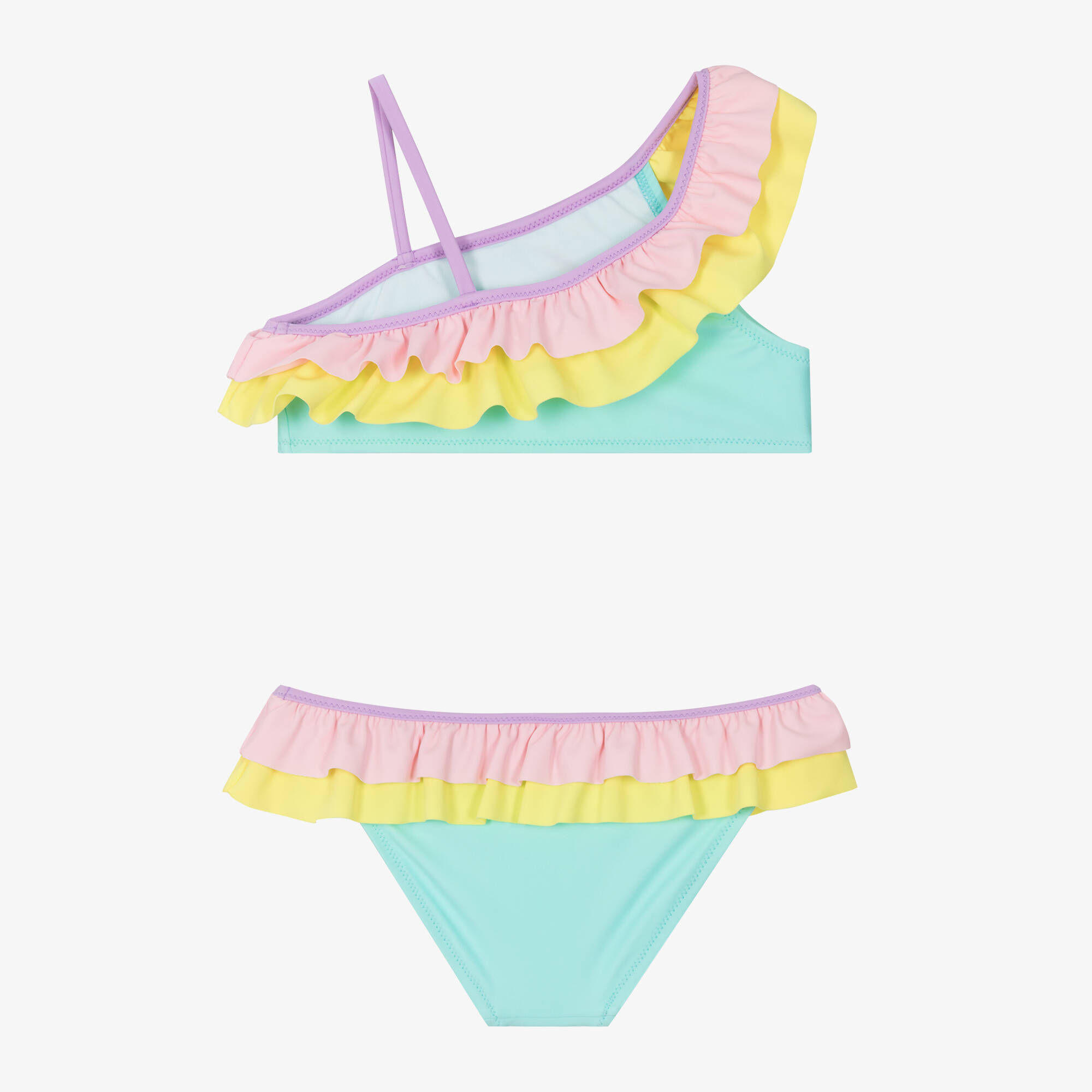 Sunuva - Girls Turquoise Blue Colourblock Bikini | Childrensalon Outlet
