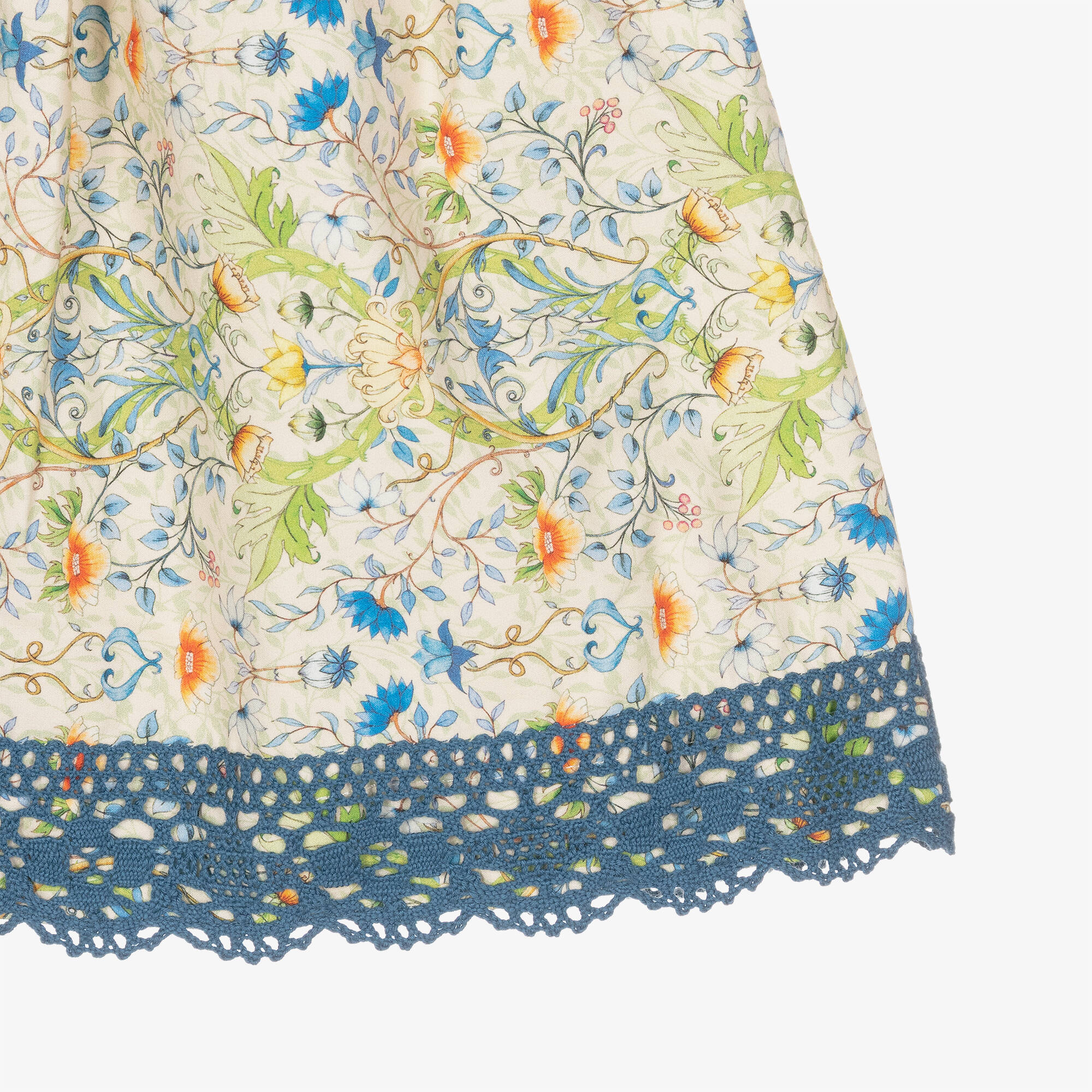 The Middle Daughter - Teen Girls Beige Floral Cotton Dress ...