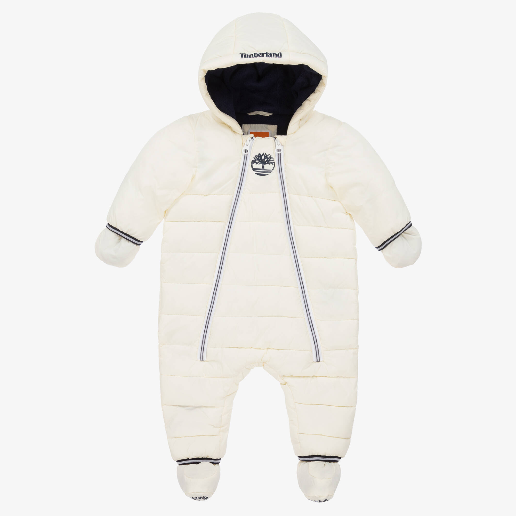 Timberland - Baby Boys Ivory Padded Snowsuit | Childrensalon Outlet