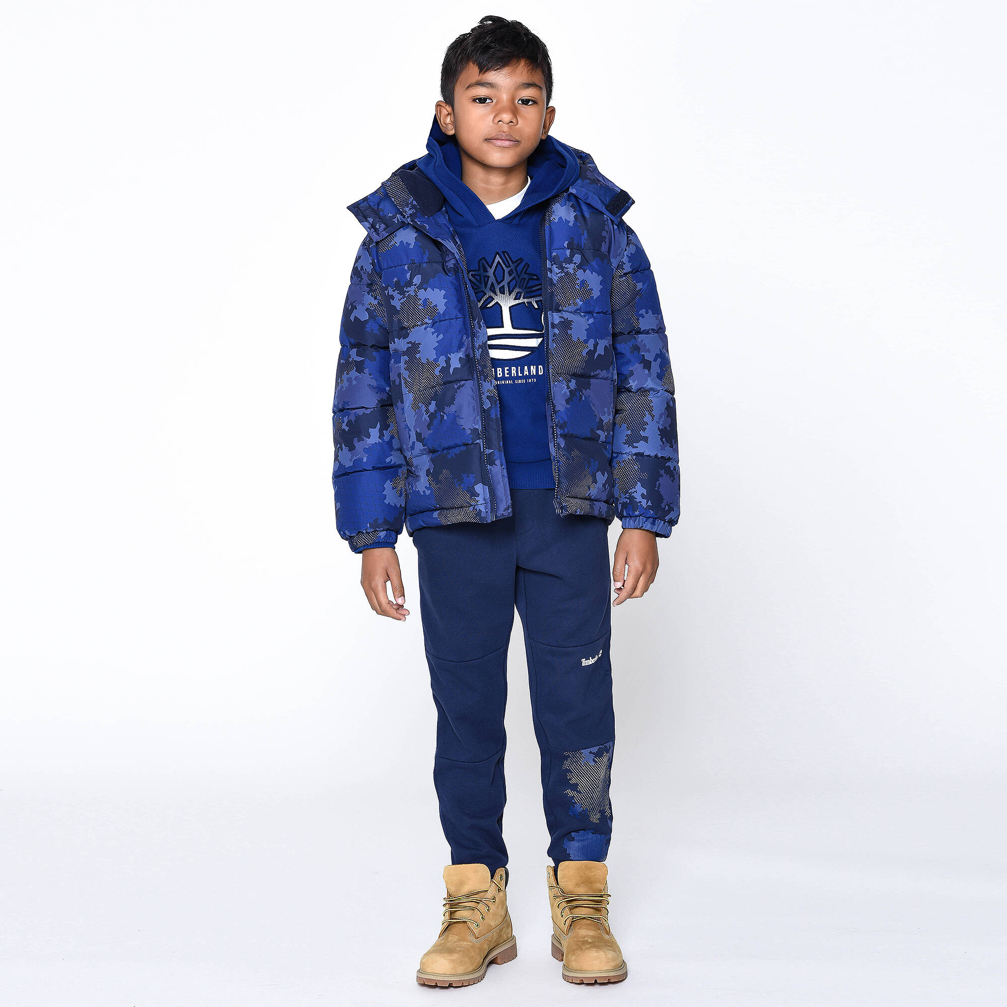 Timberland - Teen Boys Blue Puffer Jacket | Childrensalon Outlet
