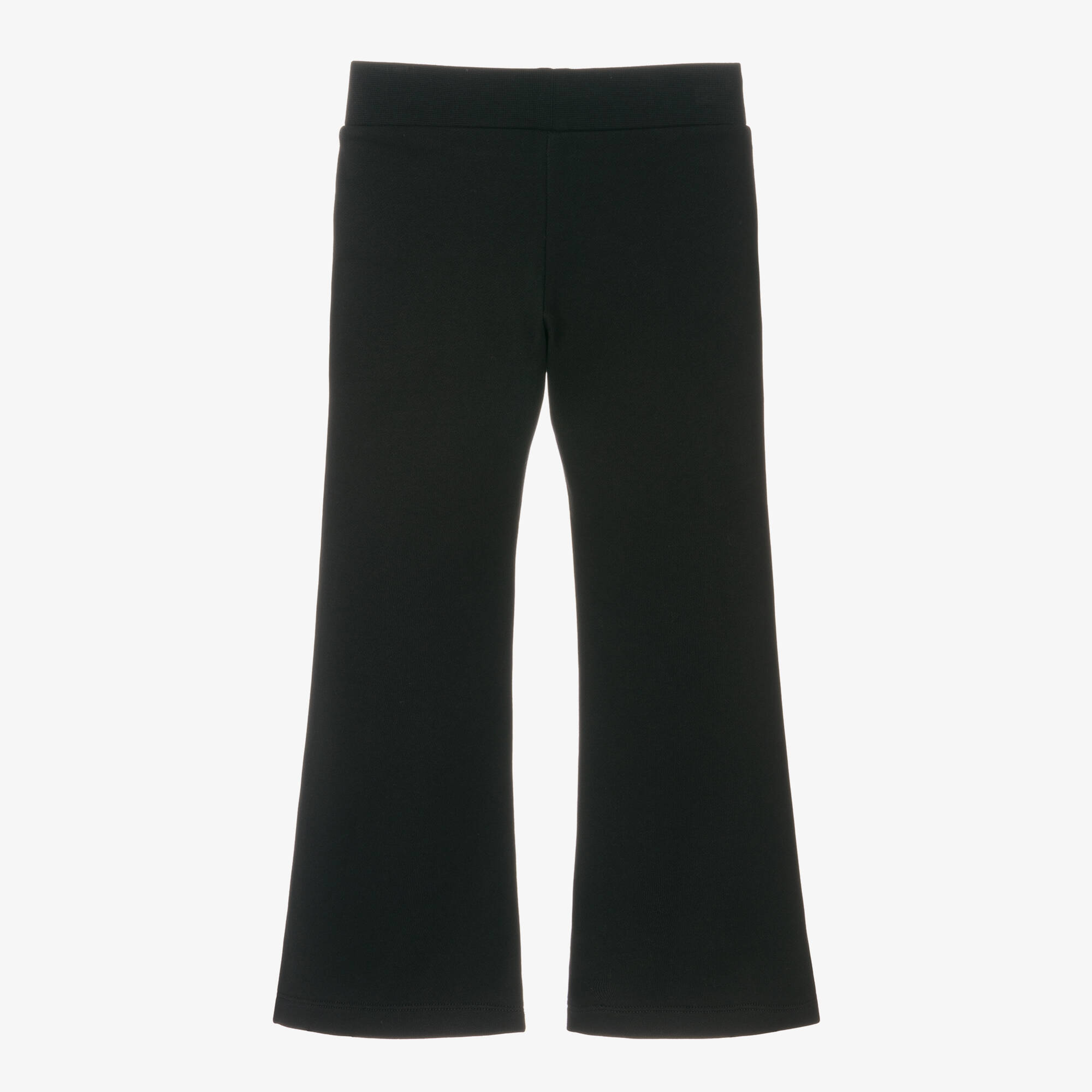 Versace - Girls Black Flared Cotton Trousers | Childrensalon Outlet