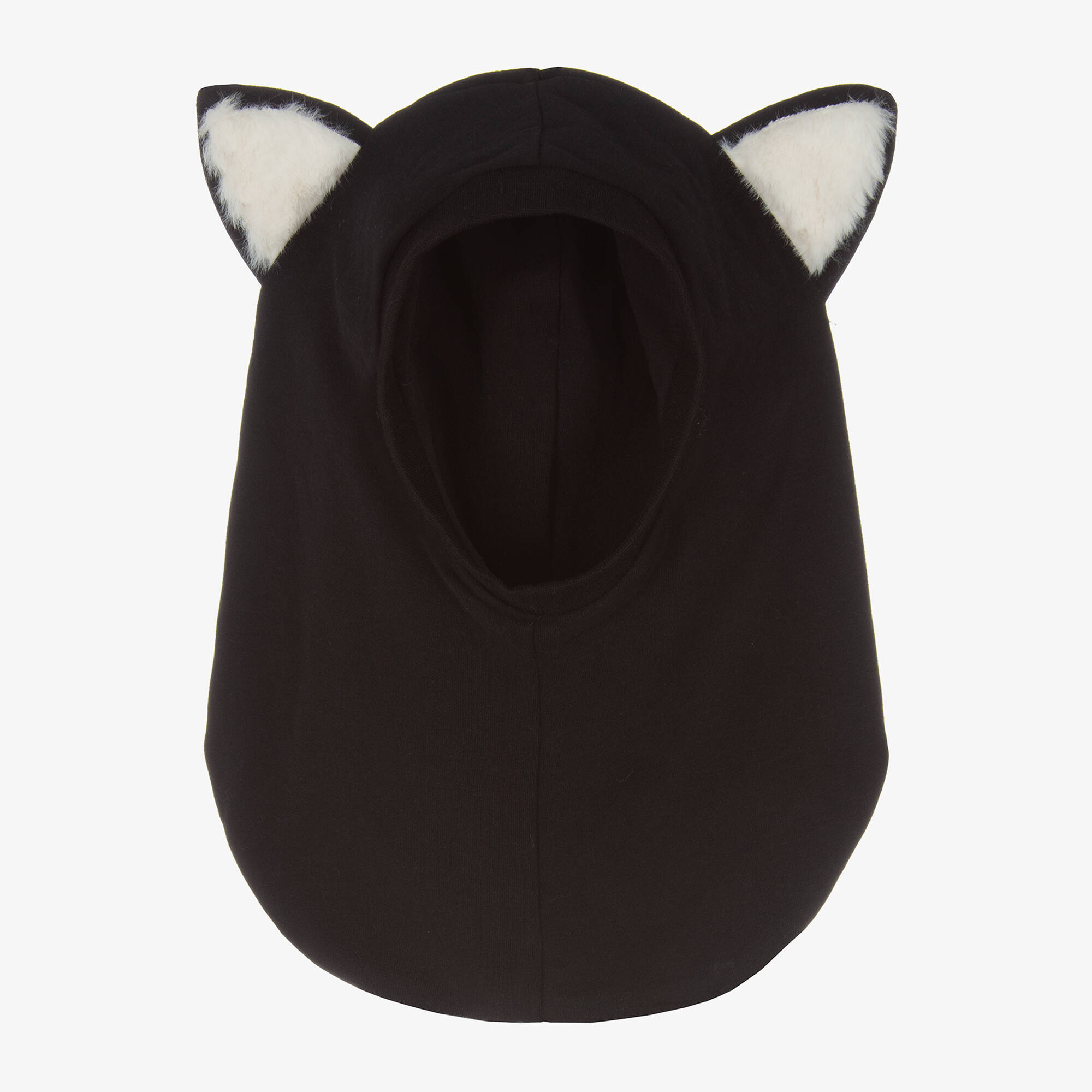 Wauw Capow - Boys Black Cotton Cat Hood | Childrensalon Outlet