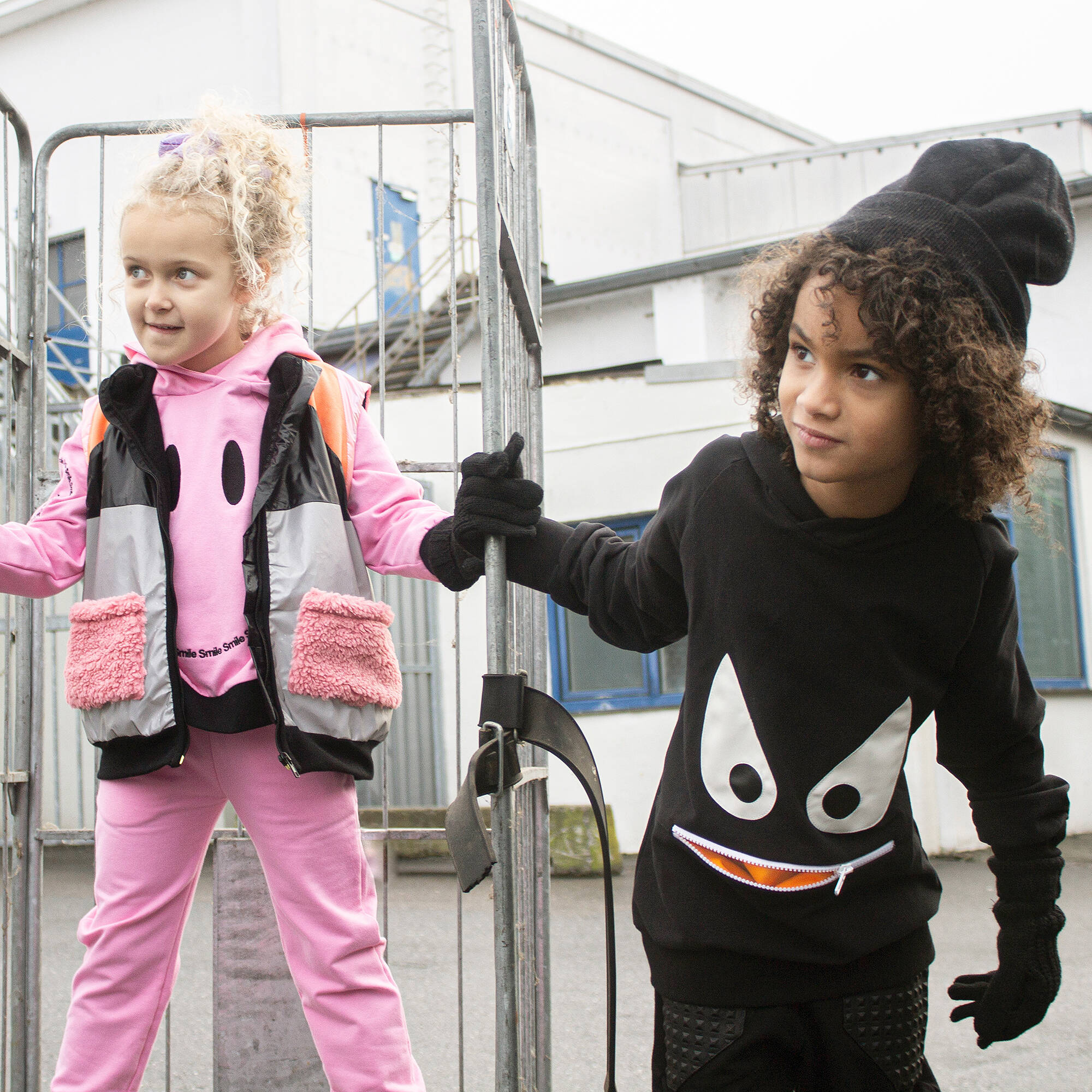 Wauw Capow - Boys Cozy Black Monster Hoodie | Childrensalon Outlet