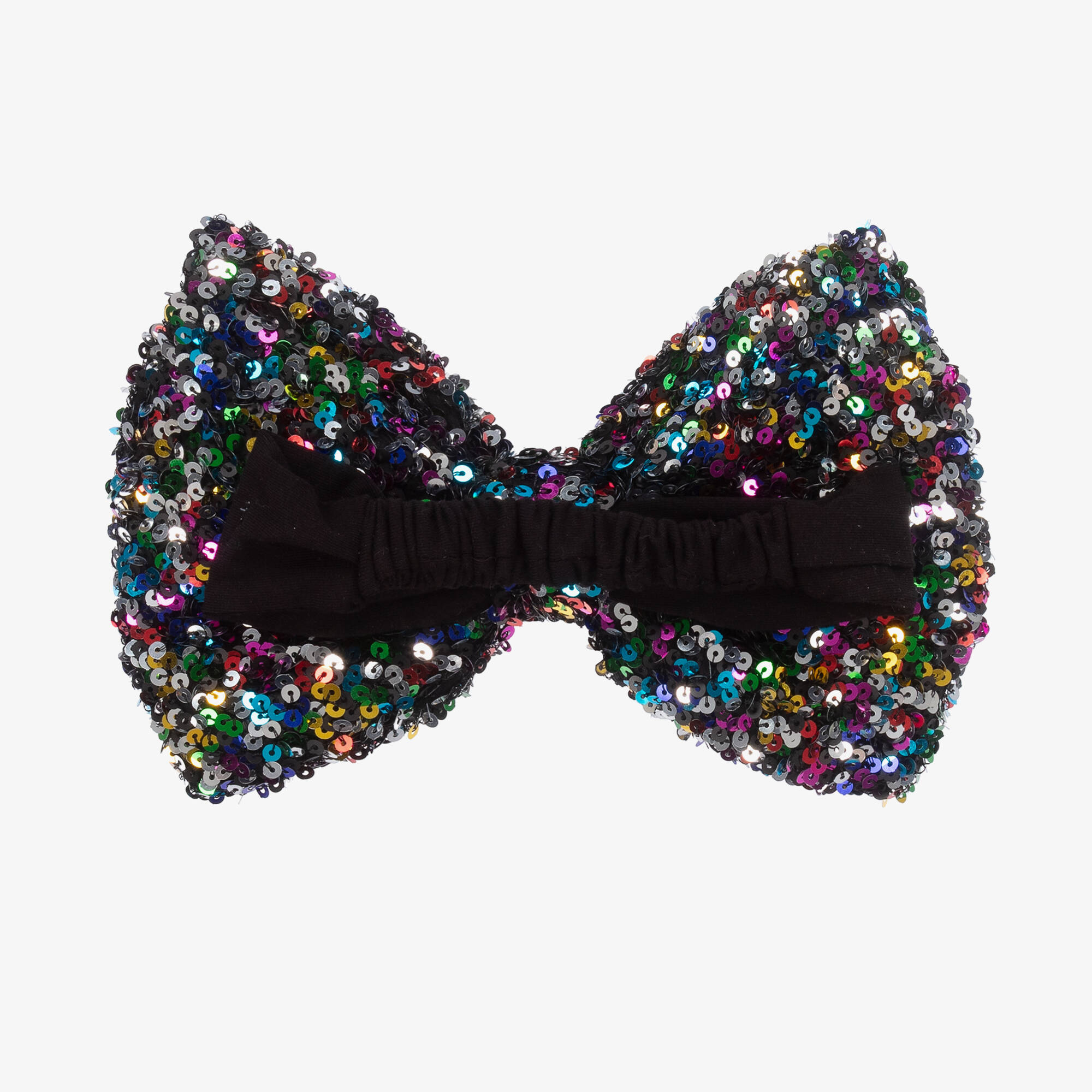 Wauw Capow - Girls' Glittering Black Bow Band | Childrensalon Outlet