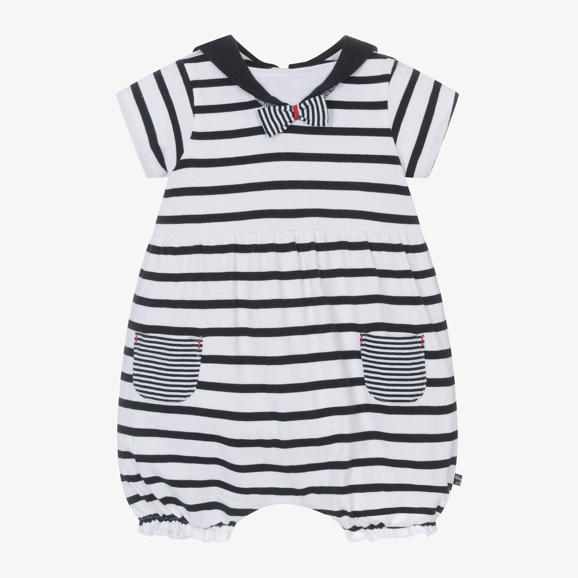 Week-end à la mer - Baby Girls Breton Striped Cotton Shortie ...