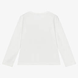 Mayoral - Girls Ivory Cotton Jersey Top | Childrensalon Outlet