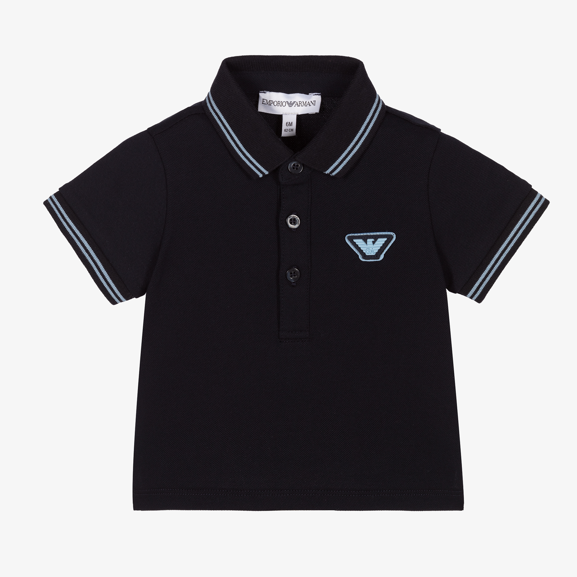 Emporio Armani Baby Boys Blue Logo Polo Shirt