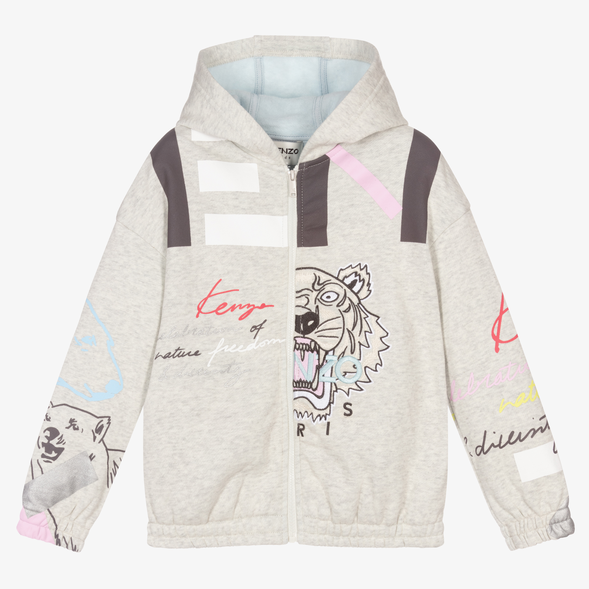 KENZO KIDS - Metallic Silver Puffer Jacket | Childrensalon Outlet